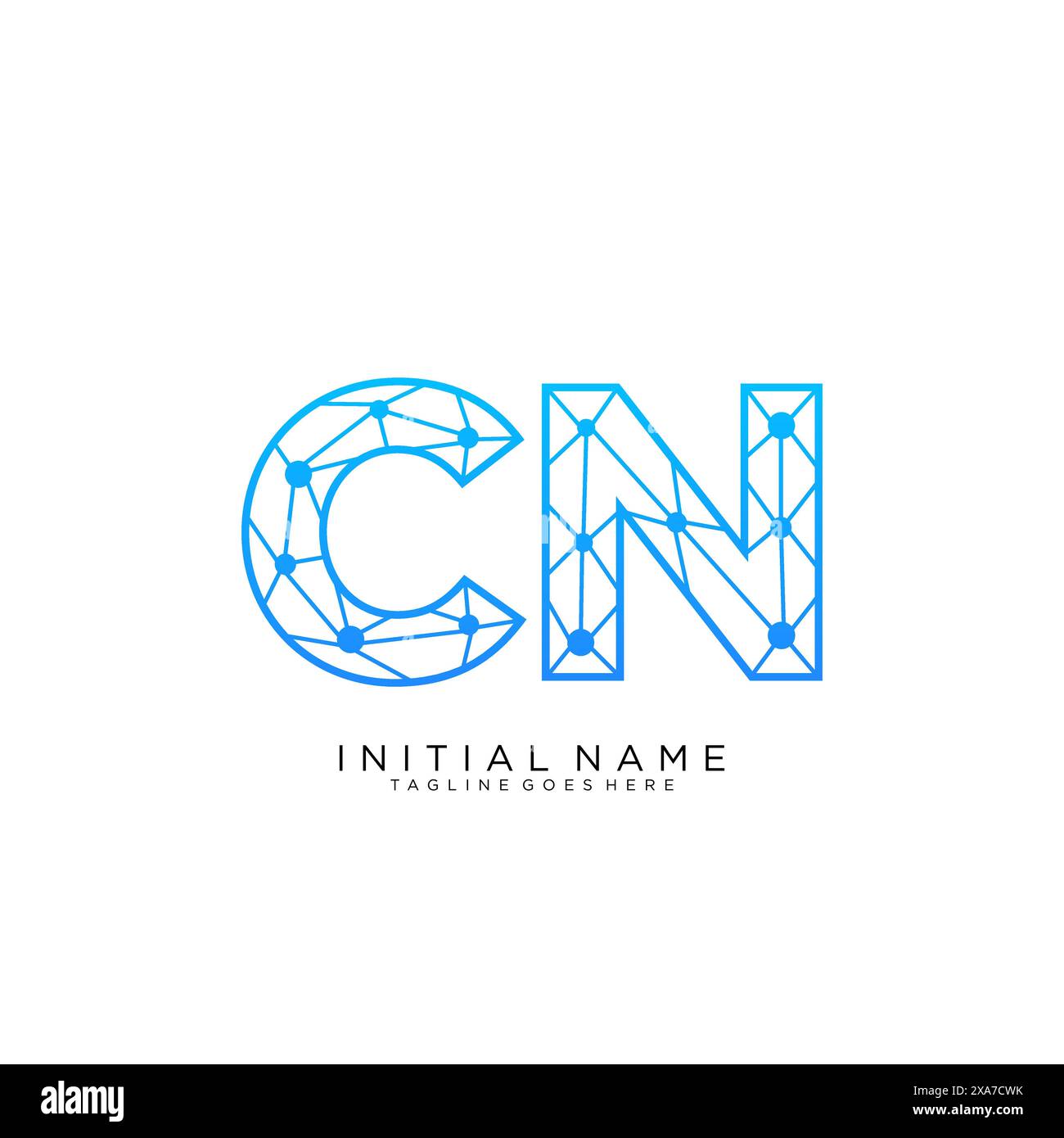 Cn logo design hi-res stock photography and images - Alamy