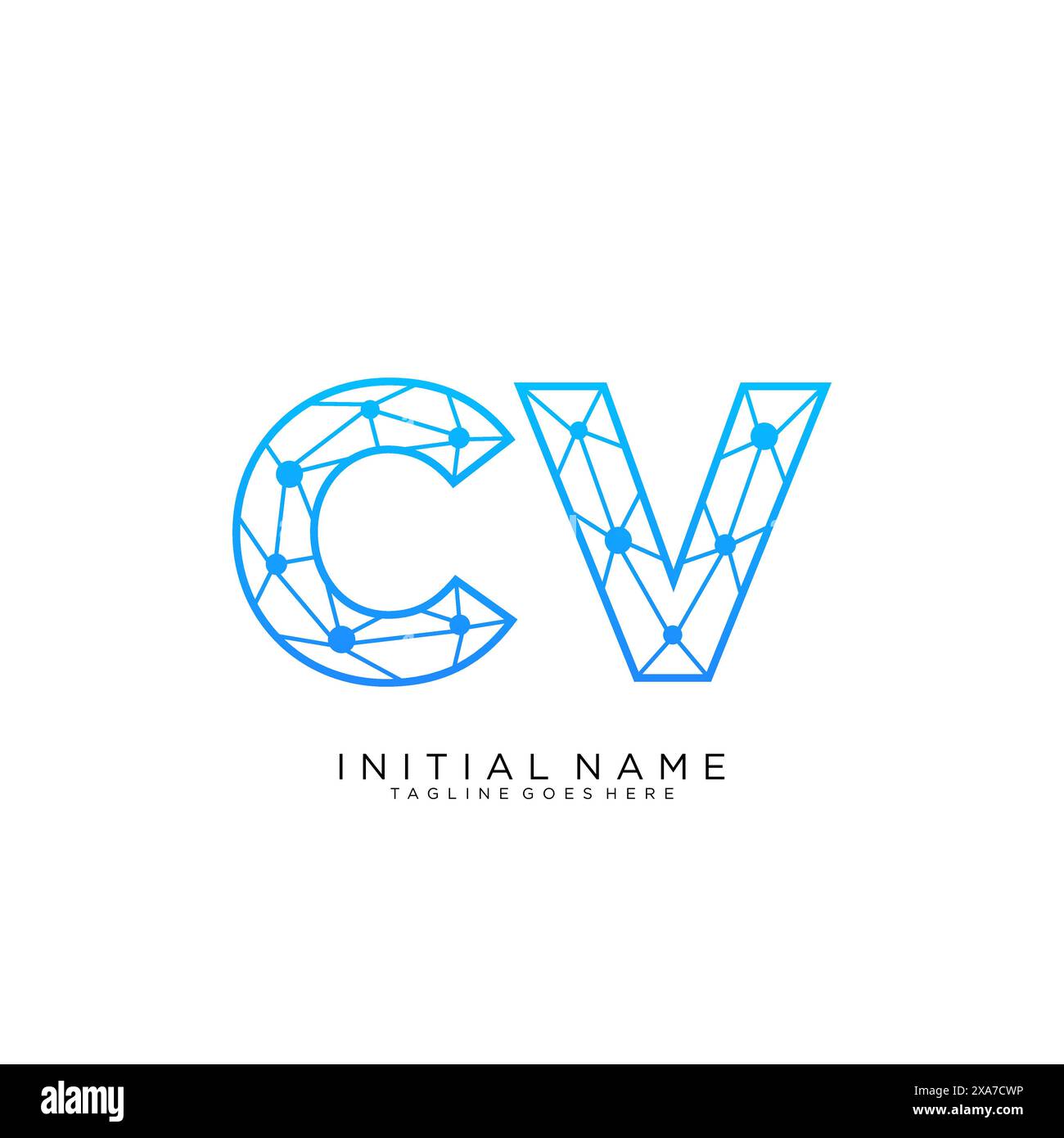 Cv logo design Stock Vector Images - Alamy