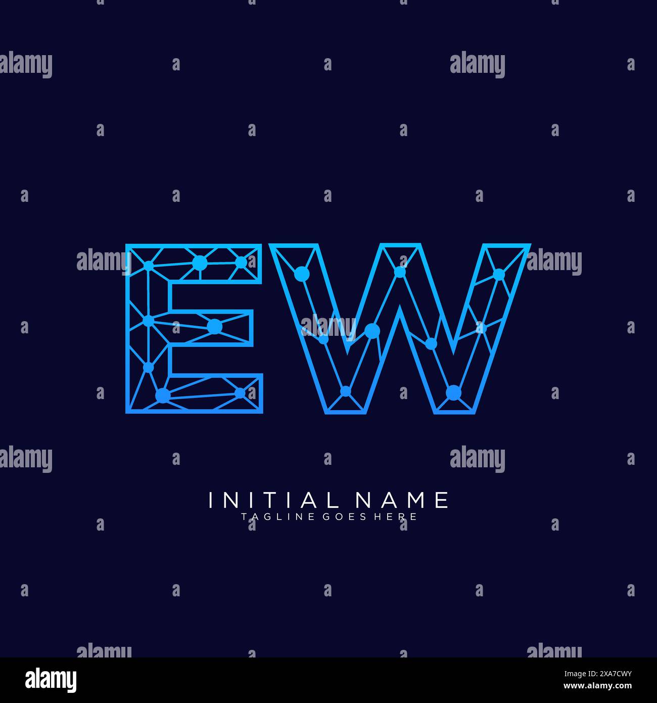 Ew logo design hi-res stock photography and images - Alamy