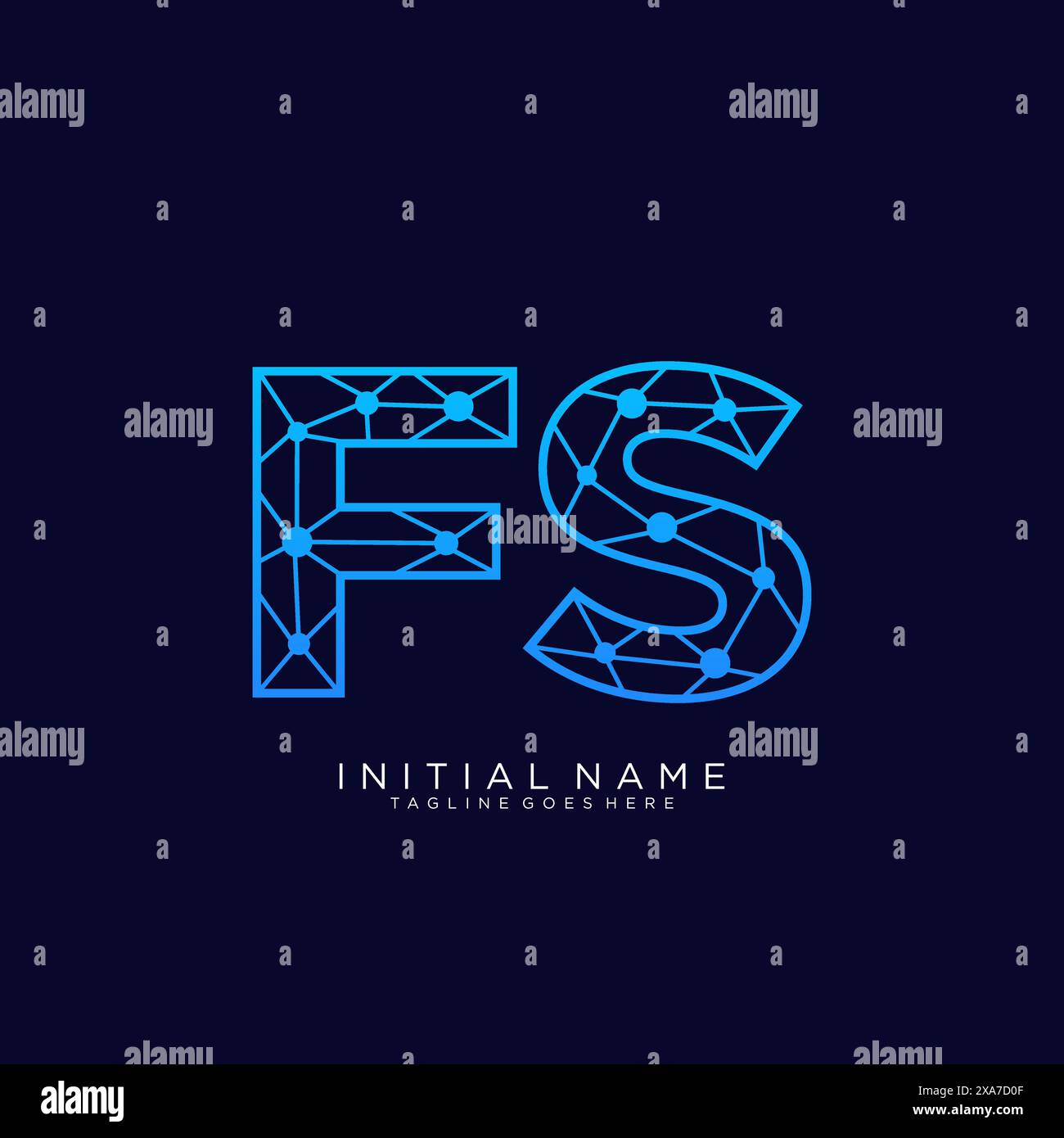 Fs logo design Stock Vector Images - Alamy