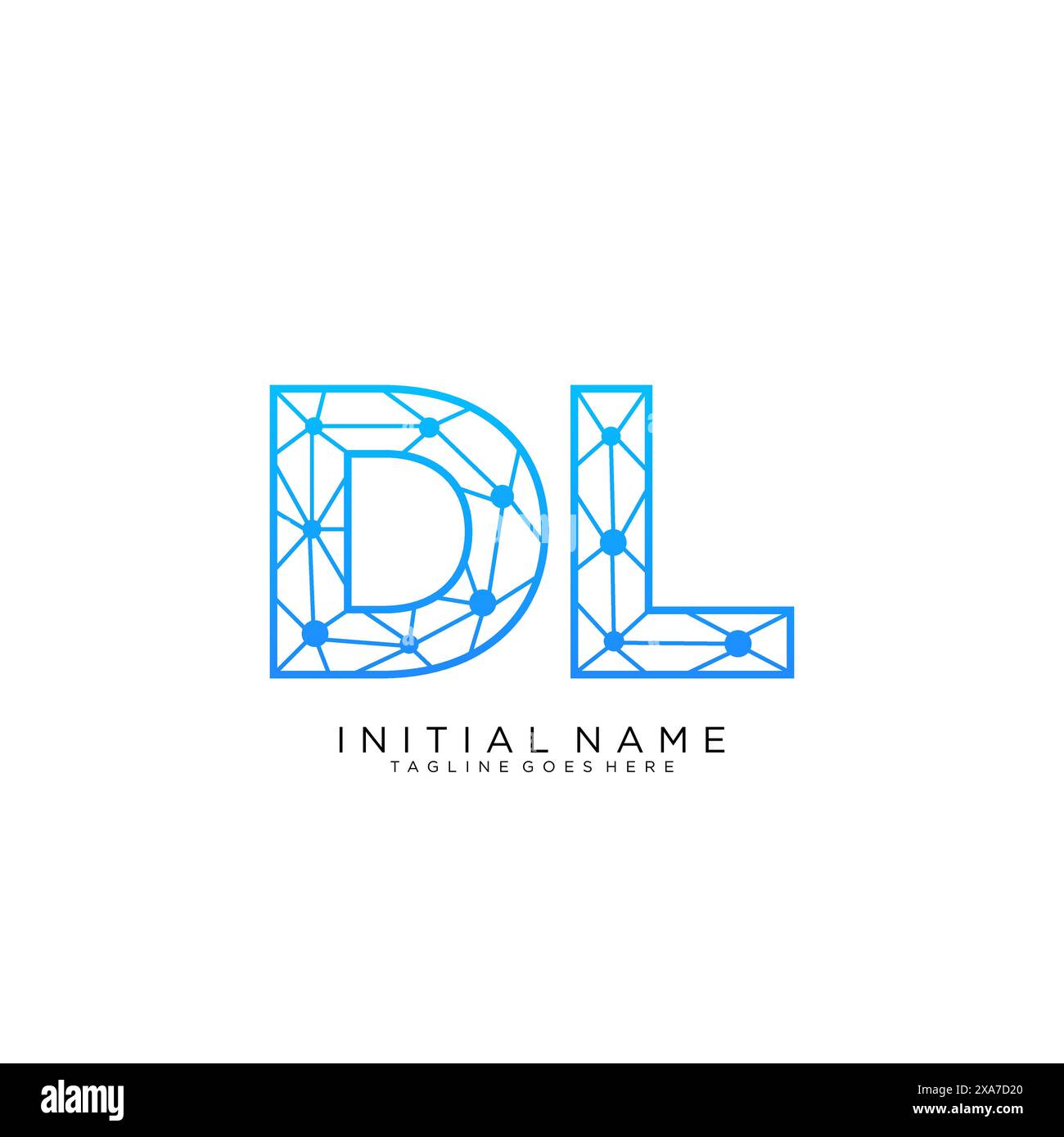Dl logo design Stock Vector Images - Alamy