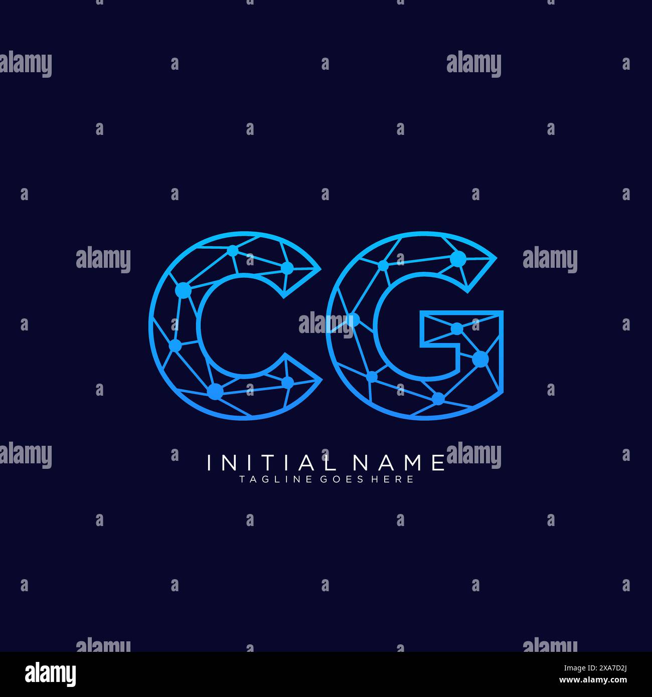 Cg logo geometric shape Stock Vector Images - Alamy