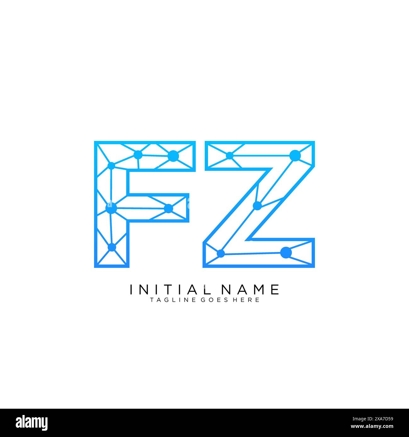Fz logo design Stock Vector Images - Alamy