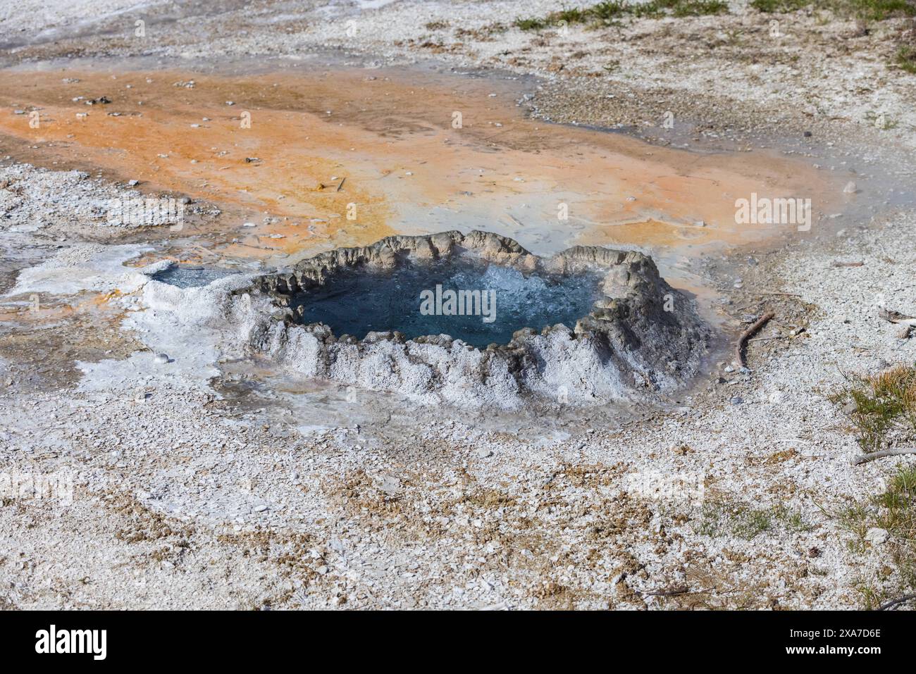 A natural geyser pool in geothermal valley Stock Photo - Alamy