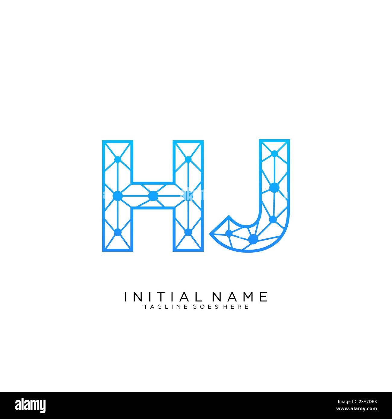 HJ tech logo icon design template Stock Vector Image & Art - Alamy