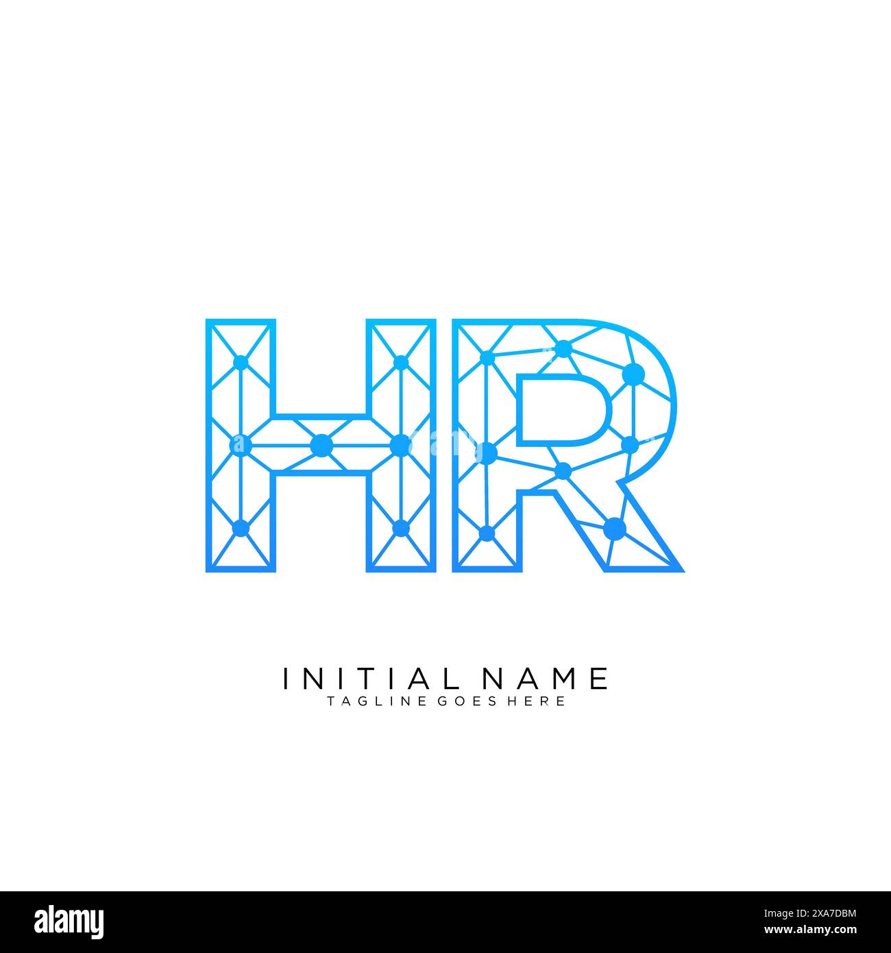 Hr logo design Cut Out Stock Images & Pictures - Alamy