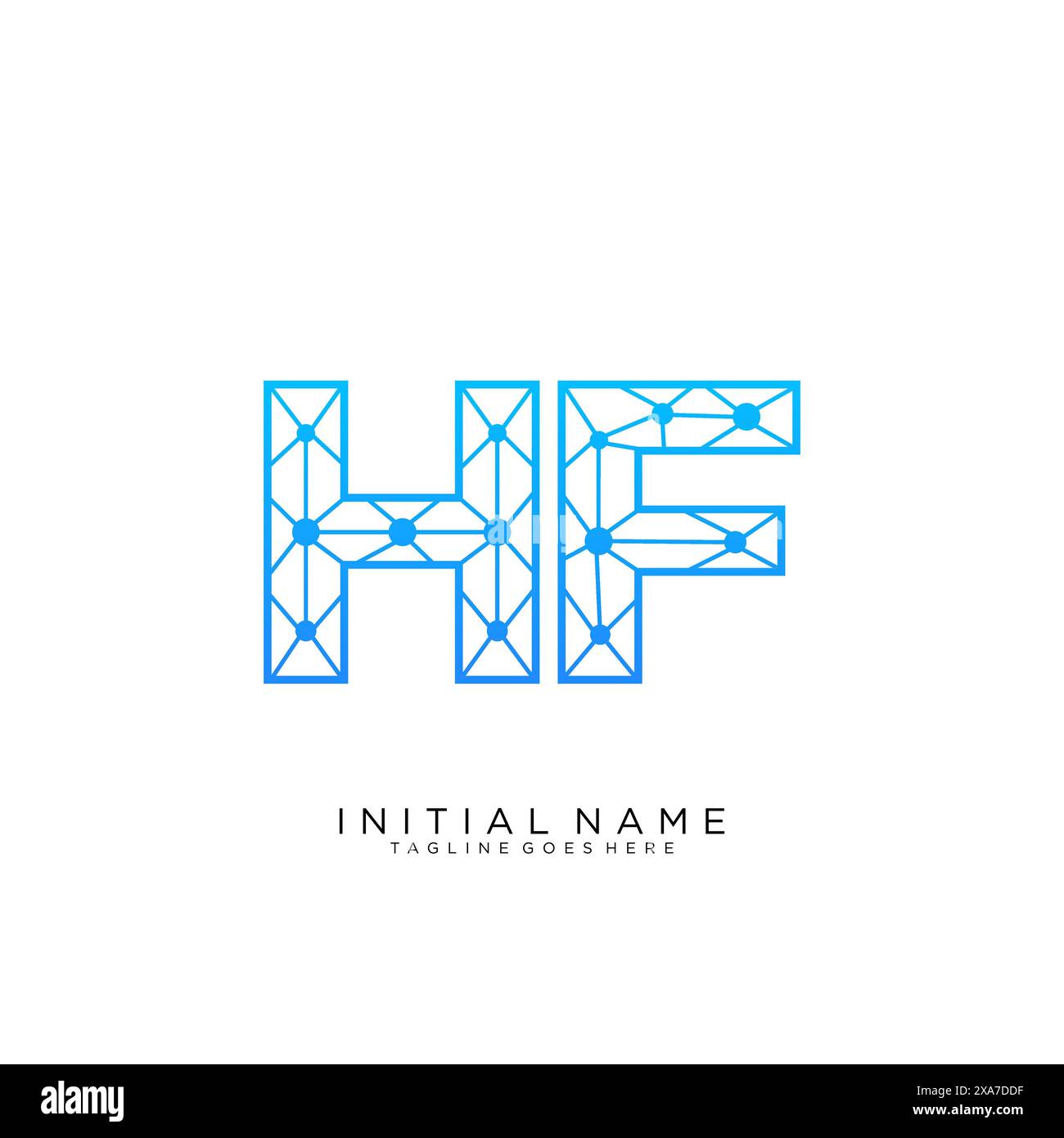 Hf logo design hi-res stock photography and images - Alamy