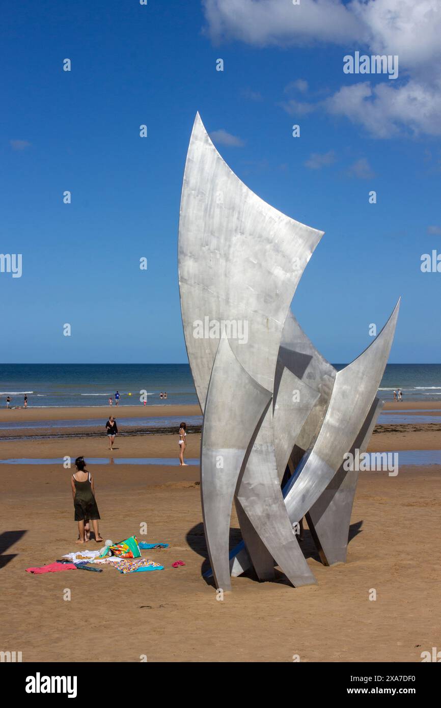 Omaha Beach, Saint-Laurent-sur-Mer, Calvados, Normandy, France Stock ...