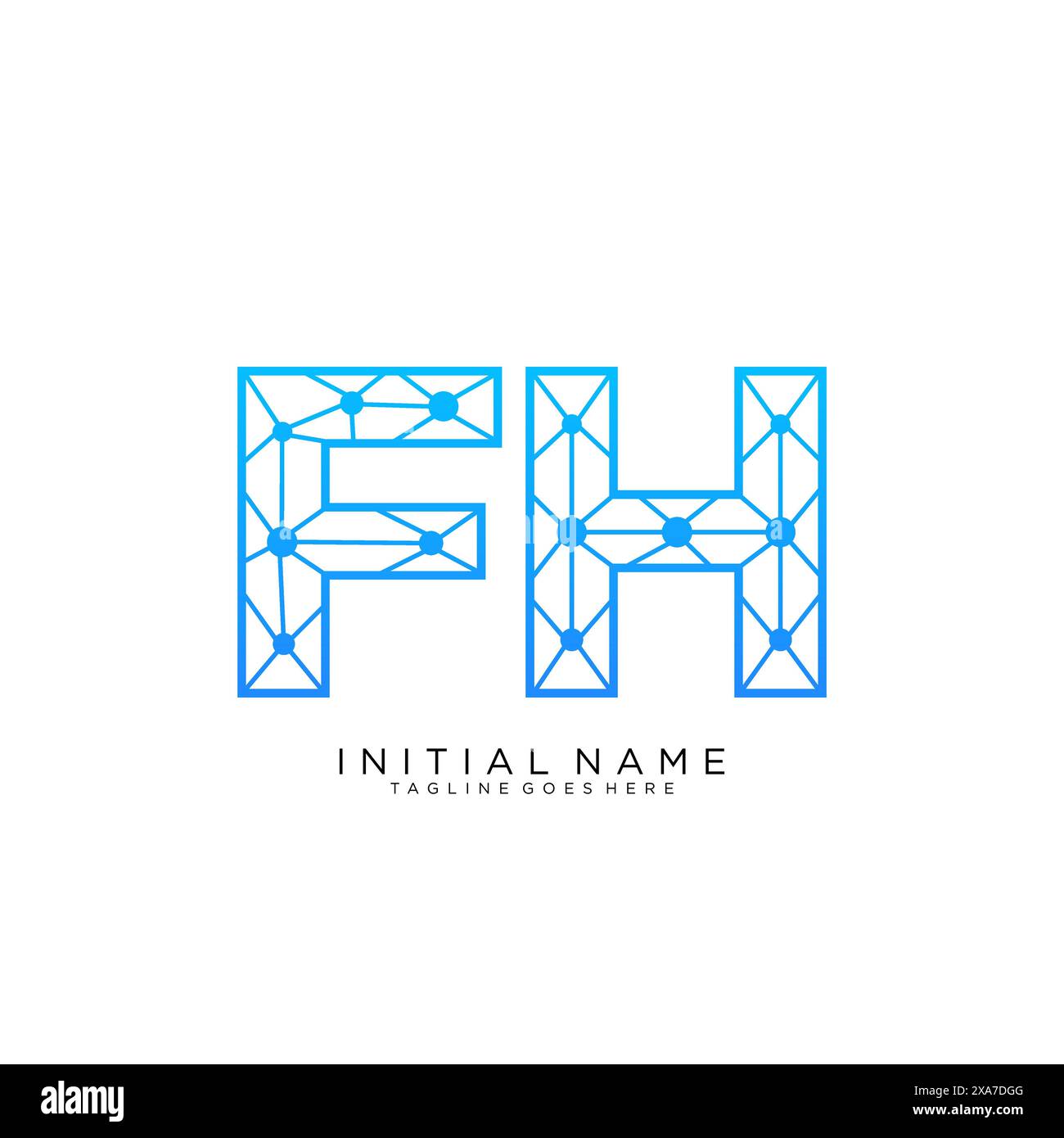 Fh logo design hi-res stock photography and images - Alamy
