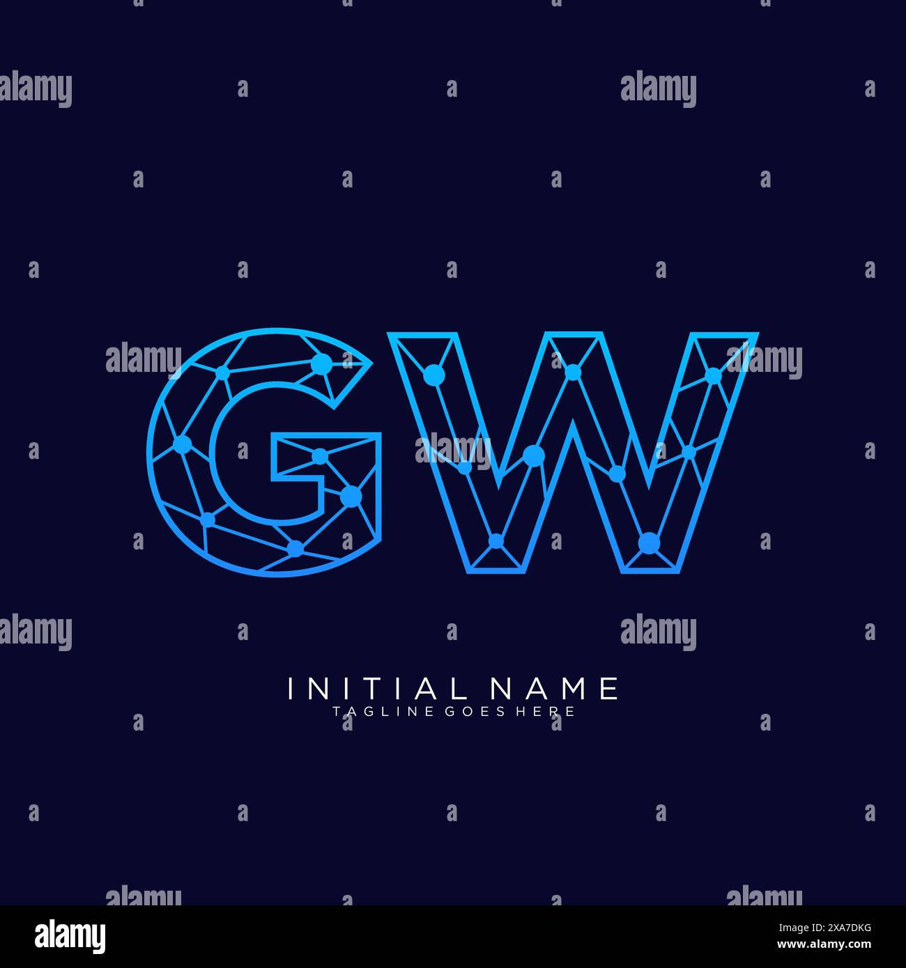 Gw logo design hi-res stock photography and images - Alamy