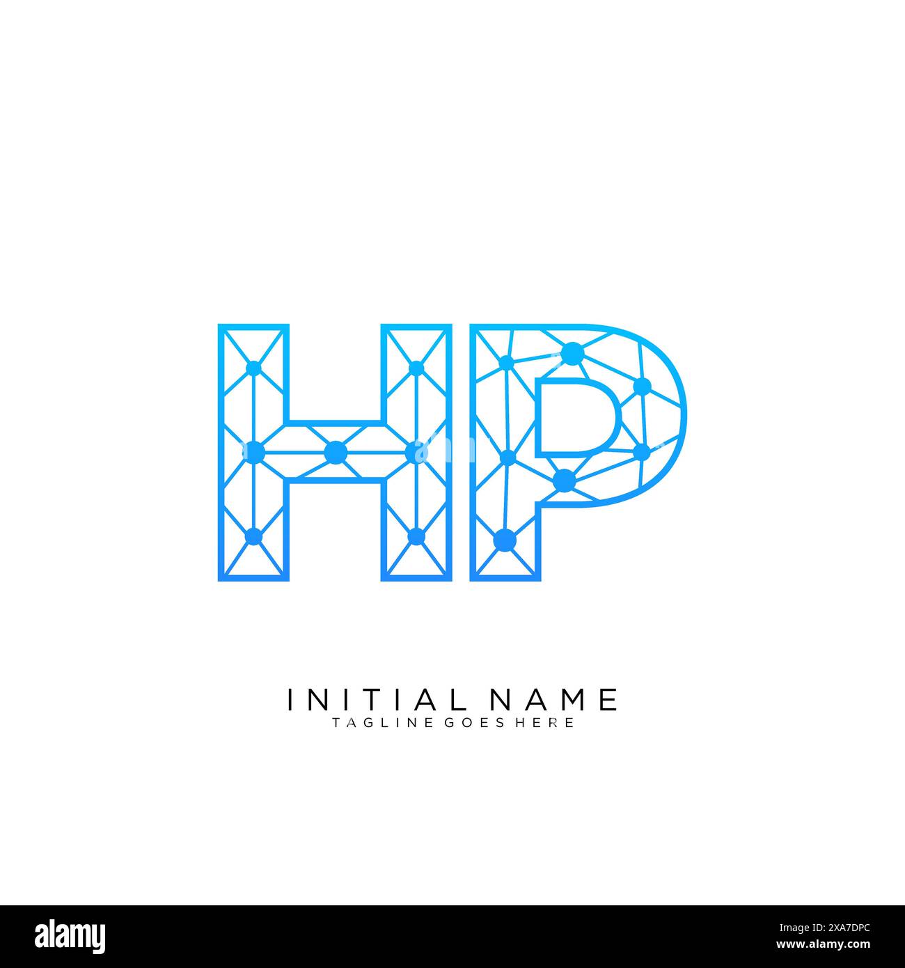 Hp logo design hi-res stock photography and images - Alamy