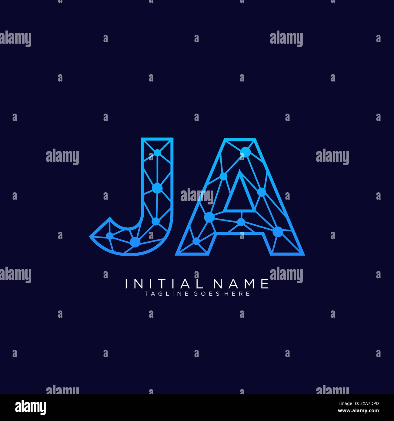 Ja logo design Stock Vector Images - Alamy