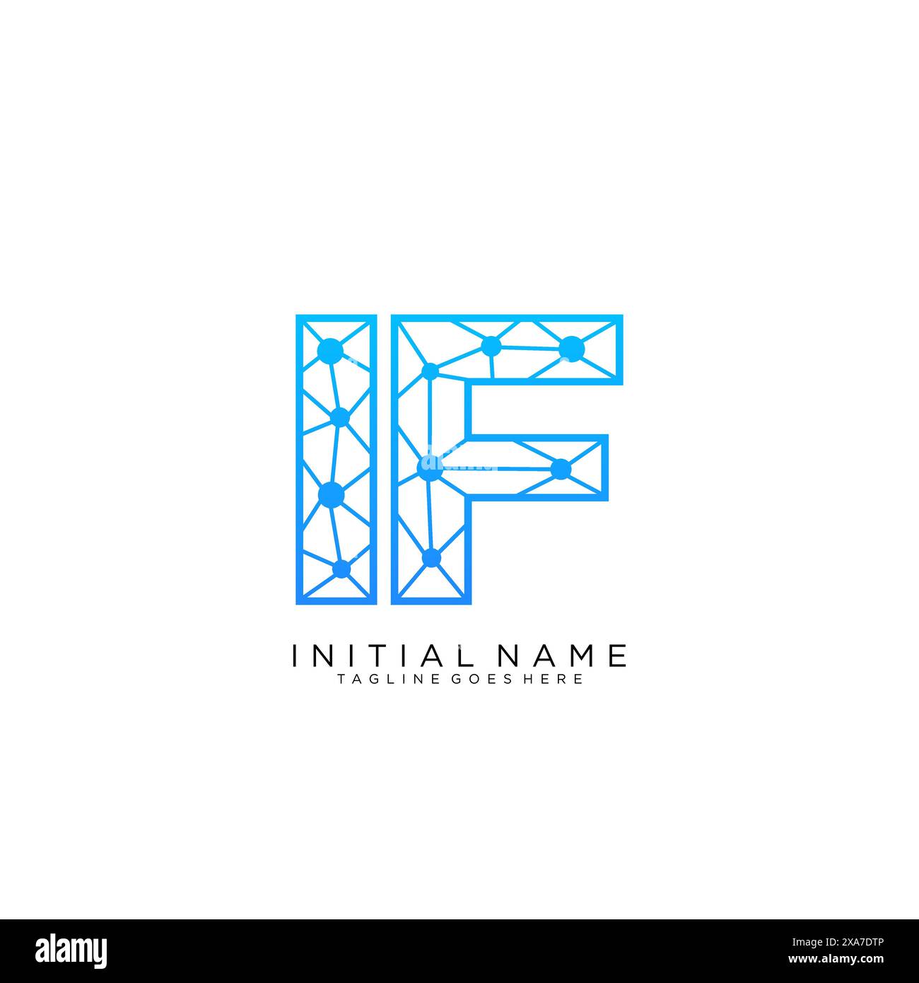 IF tech logo icon design template Stock Vector Image & Art - Alamy