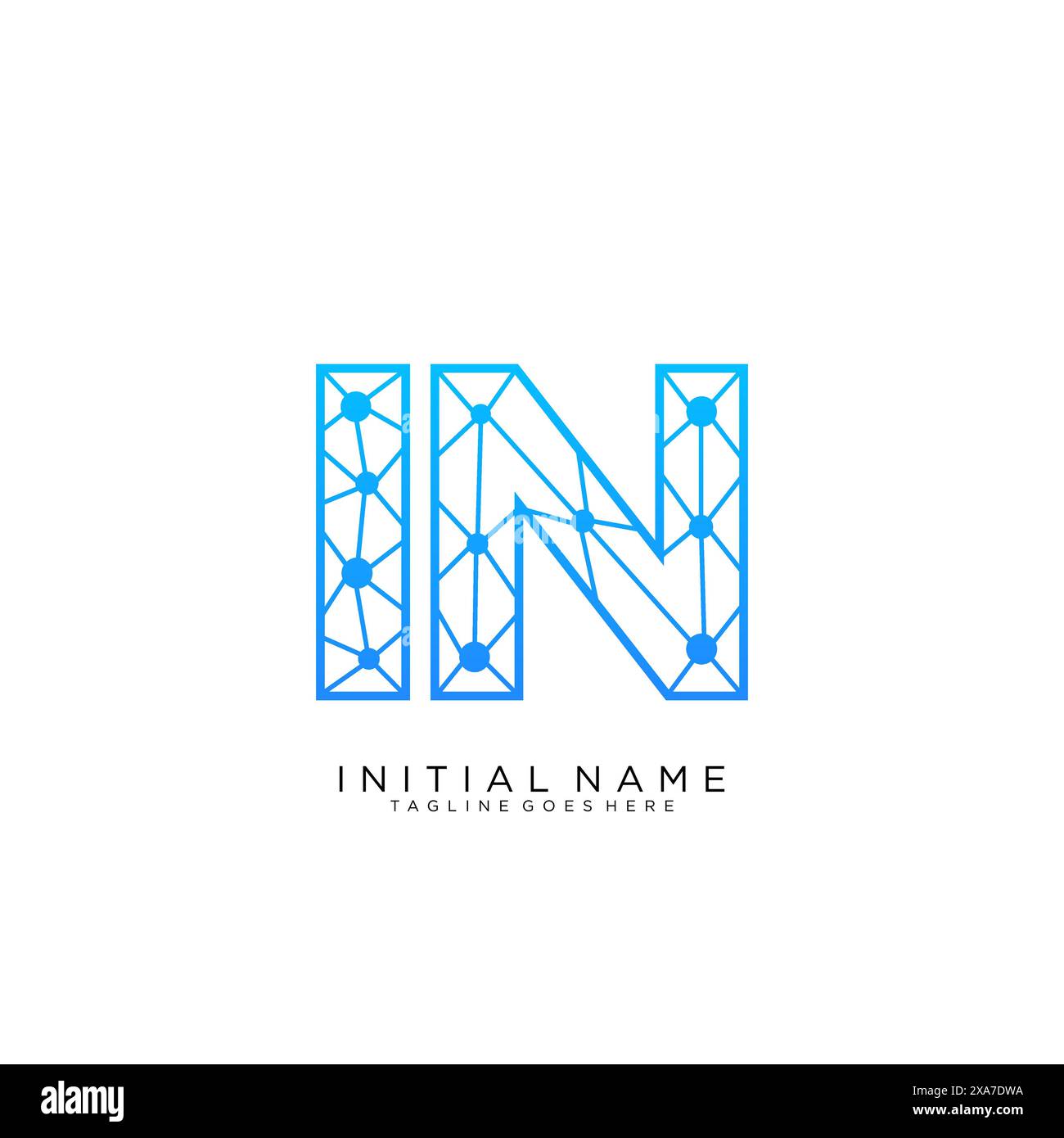 IN tech logo icon design template Stock Vector Image & Art - Alamy