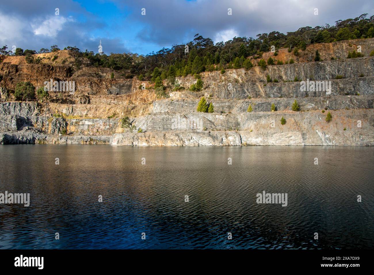 A scenic view of the tranquil Quarry Lake in south Australia Stock ...