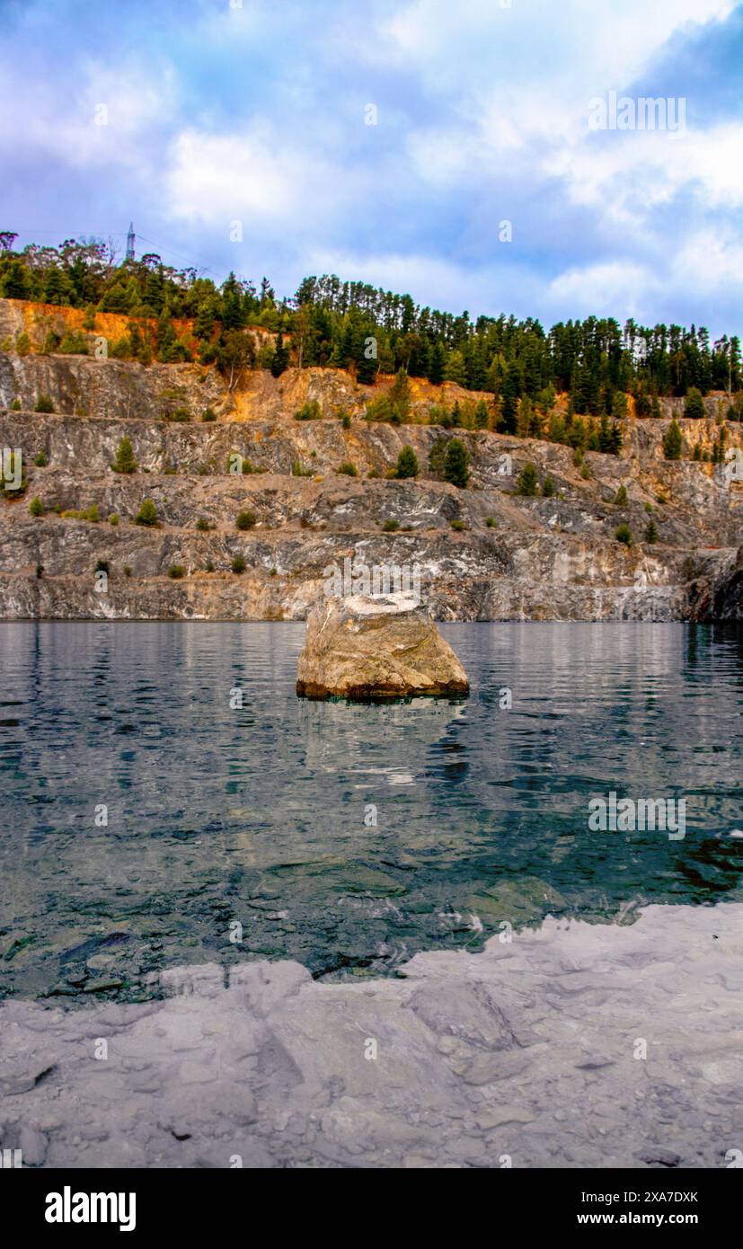 Tranquil lake quarry reflection hi-res stock photography and images - Alamy
