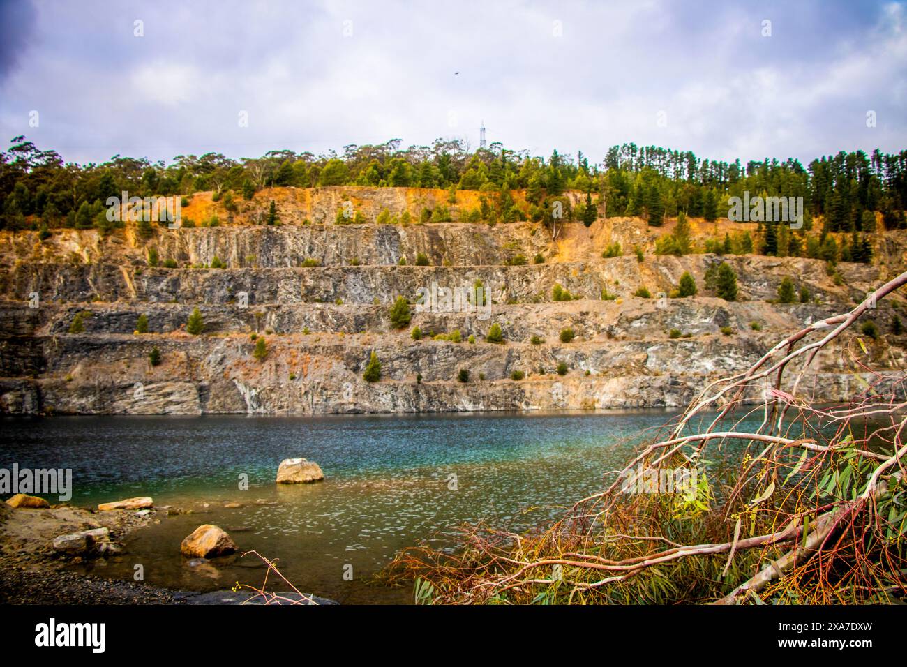 Scenic view quarry lake hi-res stock photography and images - Alamy