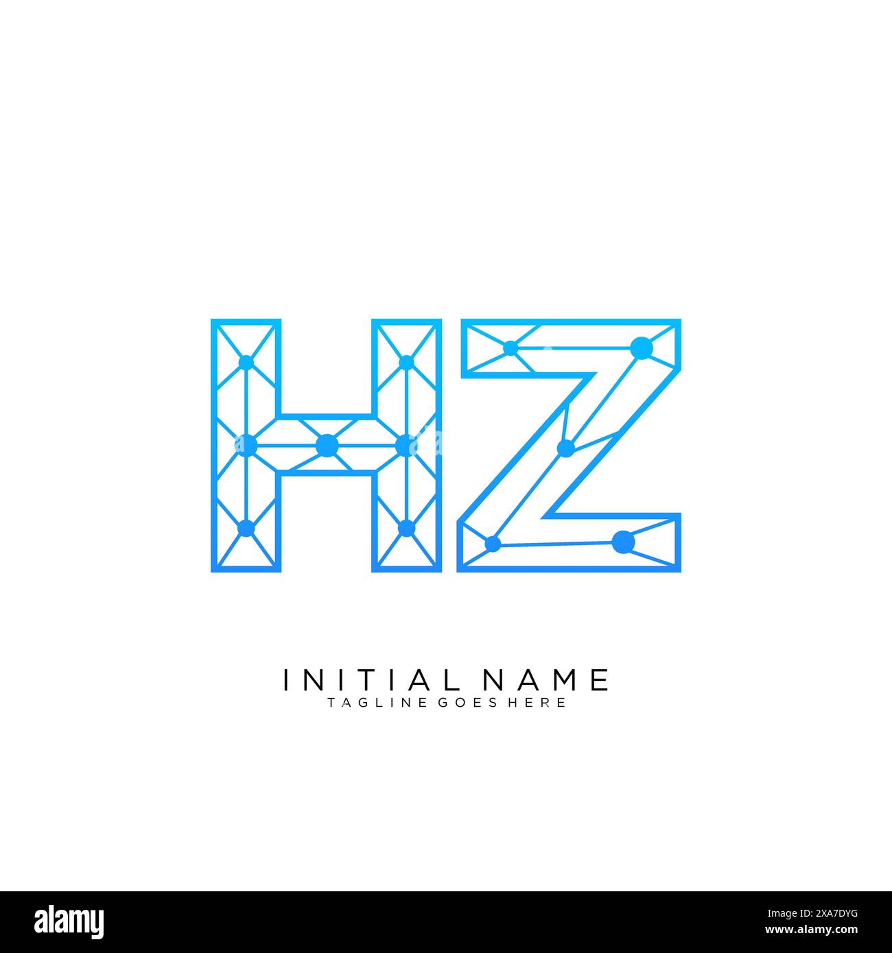 HZ tech logo icon design template Stock Vector Image & Art - Alamy