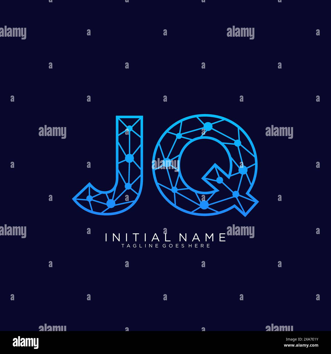 Jq logo design Stock Vector Images - Alamy