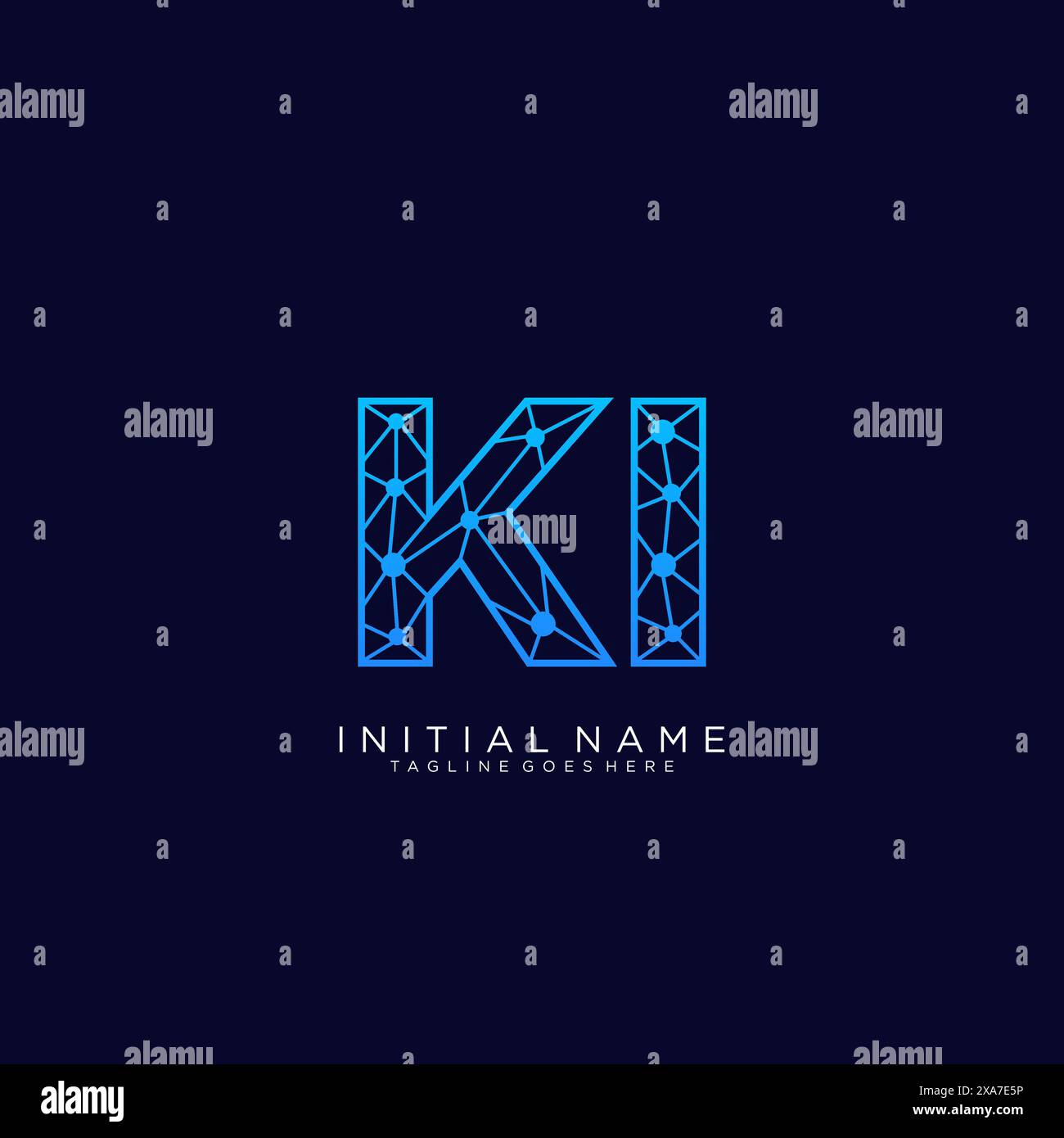 KI tech logo icon design template Stock Vector Image & Art - Alamy