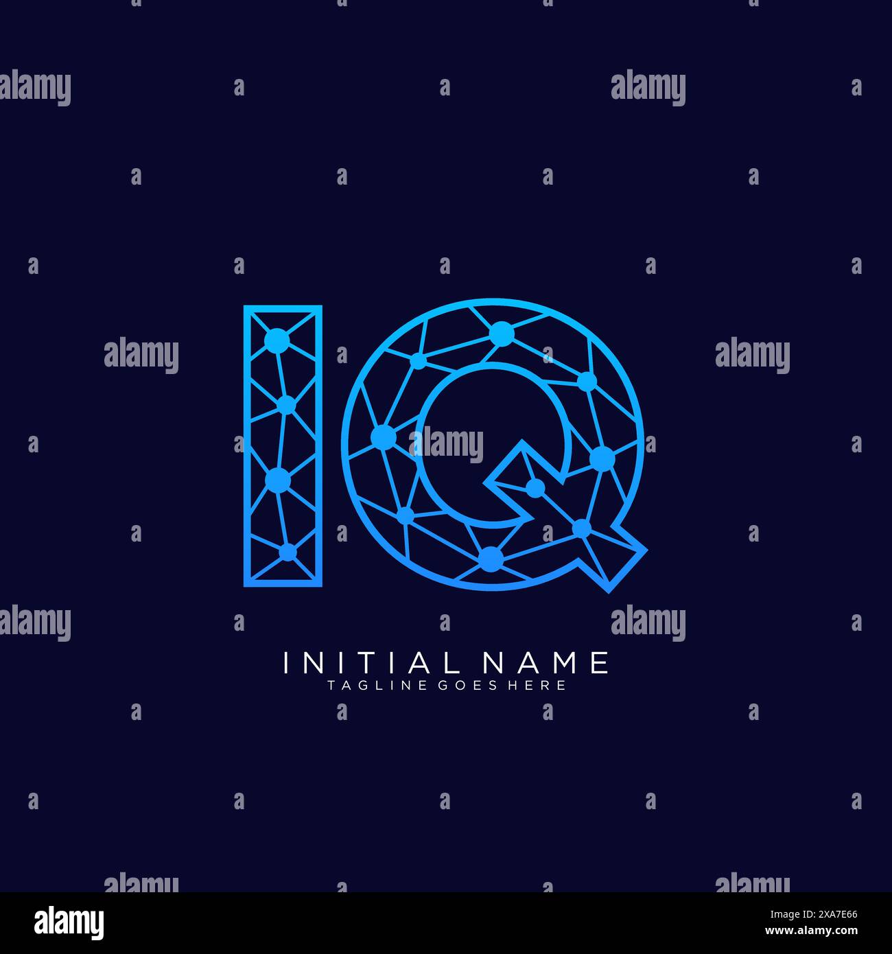 IQ tech logo icon design template Stock Vector Image & Art - Alamy