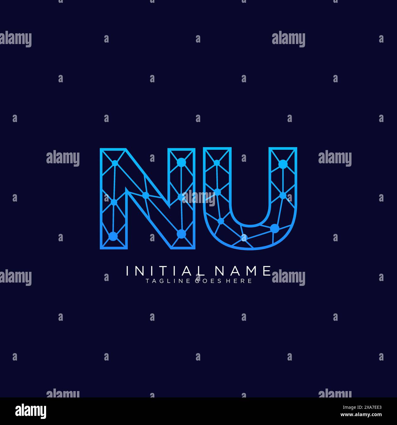 NU tech logo icon design template Stock Vector Image & Art - Alamy