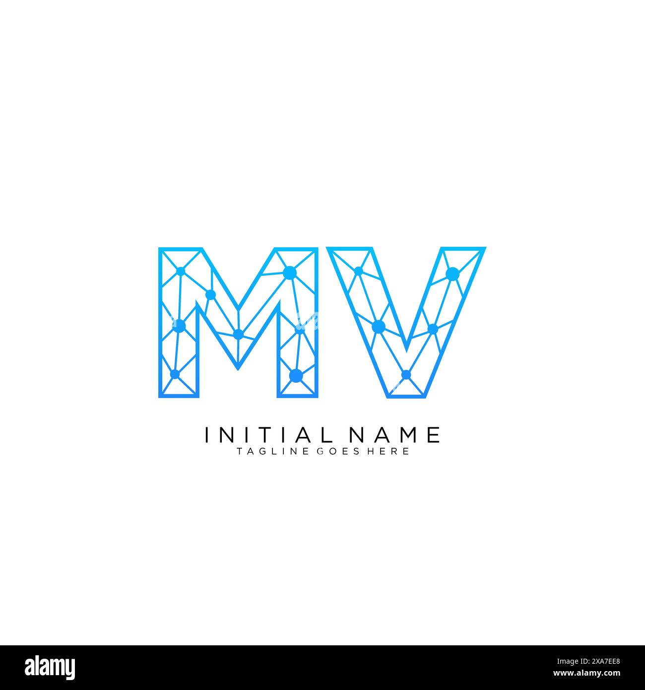 MV tech logo icon design template Stock Vector Image & Art - Alamy