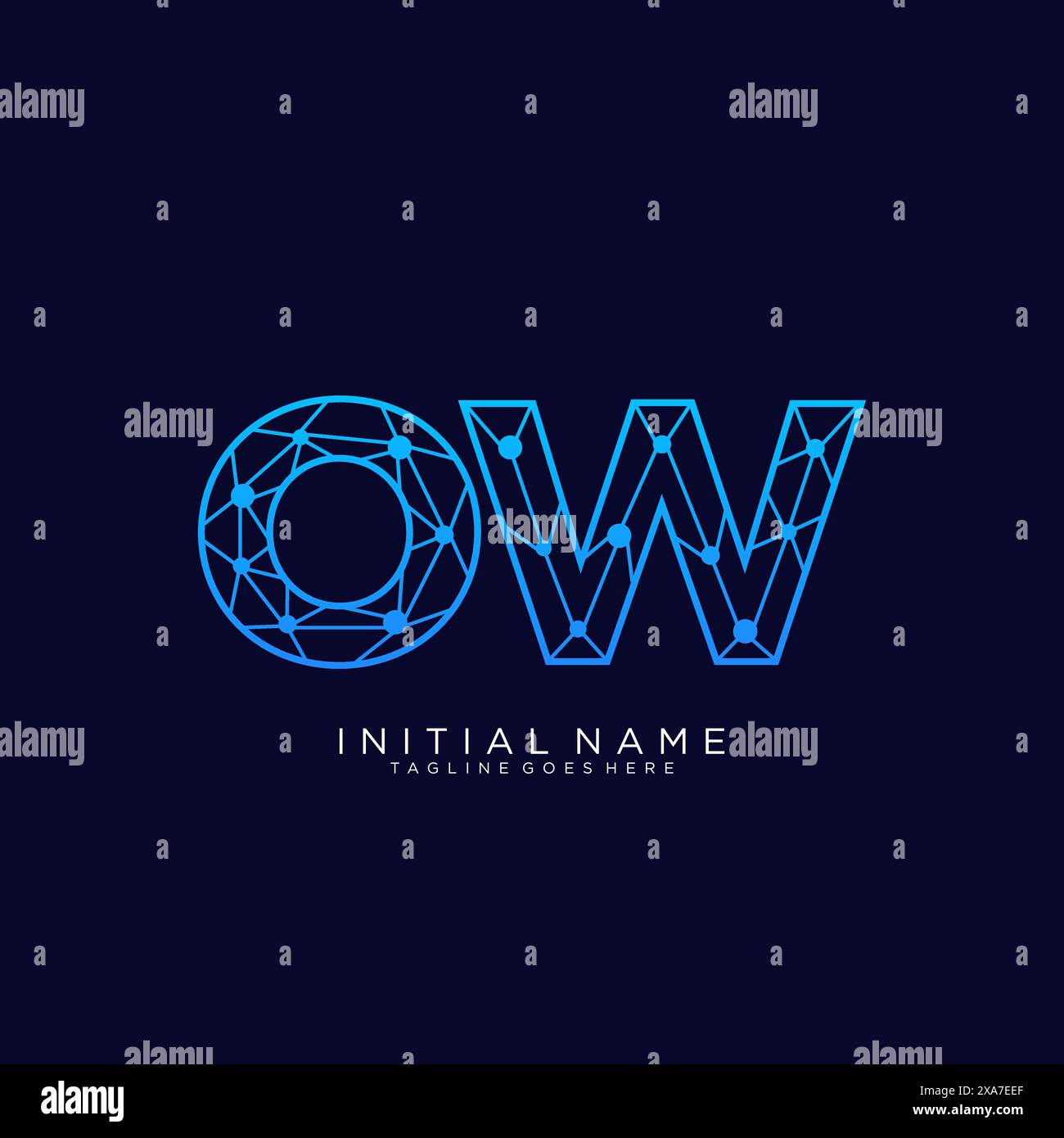 OW tech logo icon design template Stock Vector Image & Art - Alamy