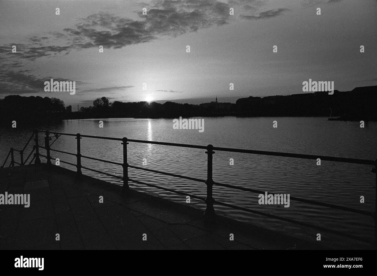Tranquil boat dock Black and White Stock Photos & Images - Alamy