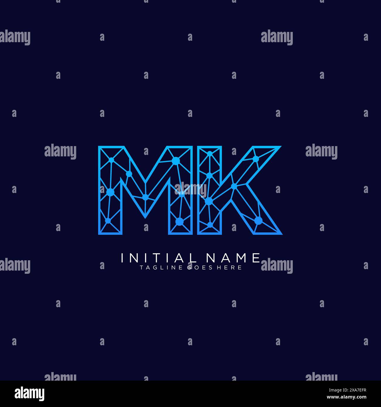 Mk logo design Stock Vector Images - Alamy