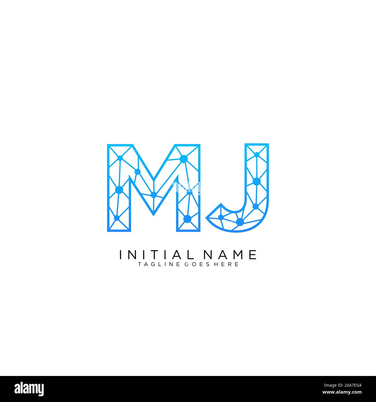 Mj logo design Stock Vector Images - Alamy