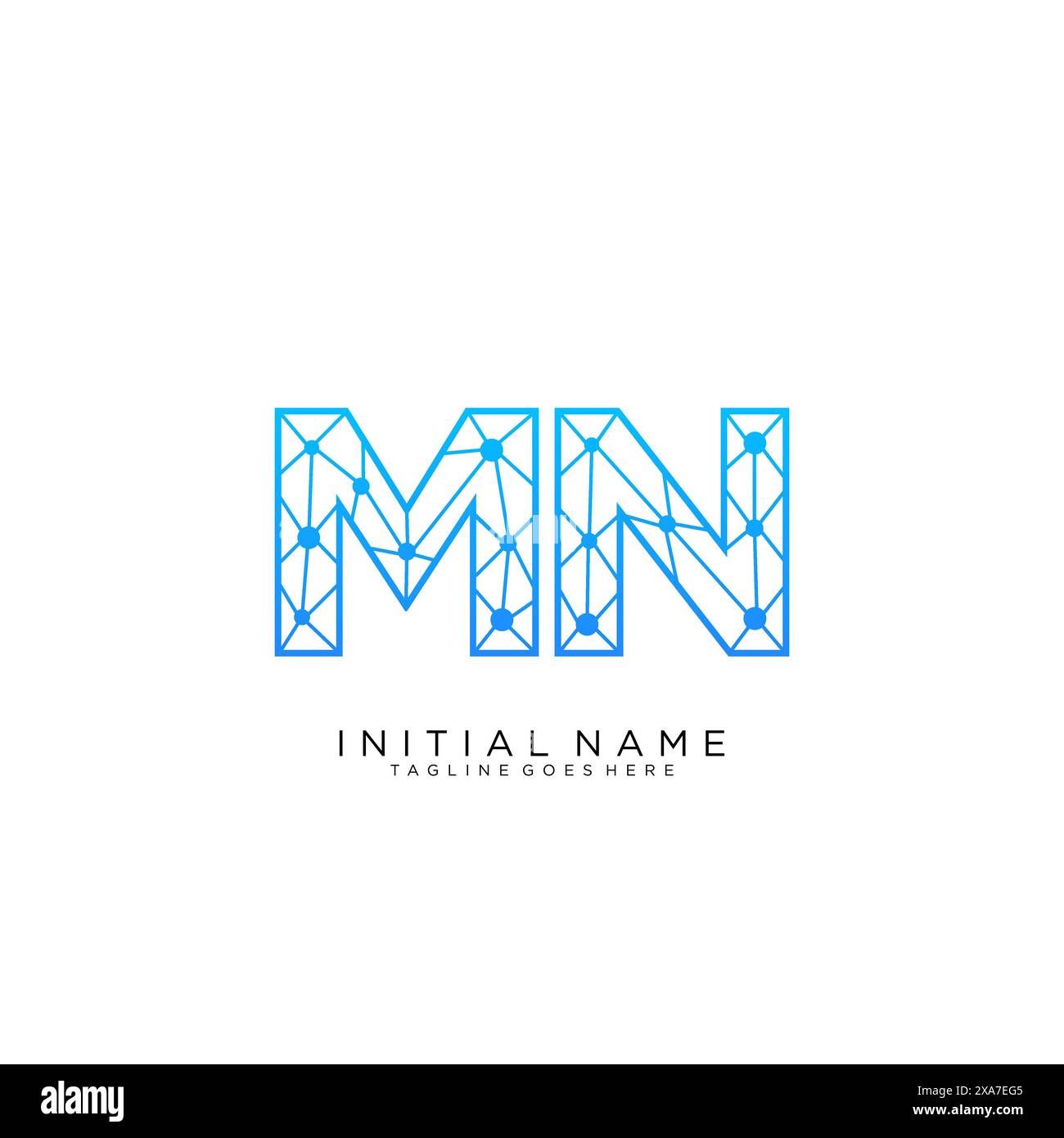 Mn logo design hi-res stock photography and images - Alamy
