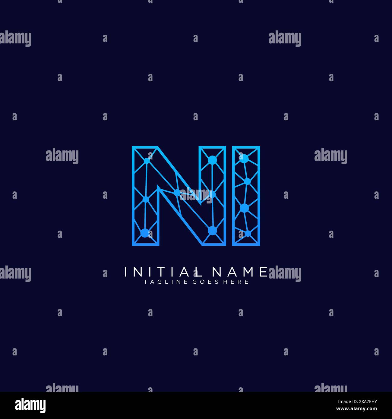 NI tech logo icon design template Stock Vector Image & Art - Alamy