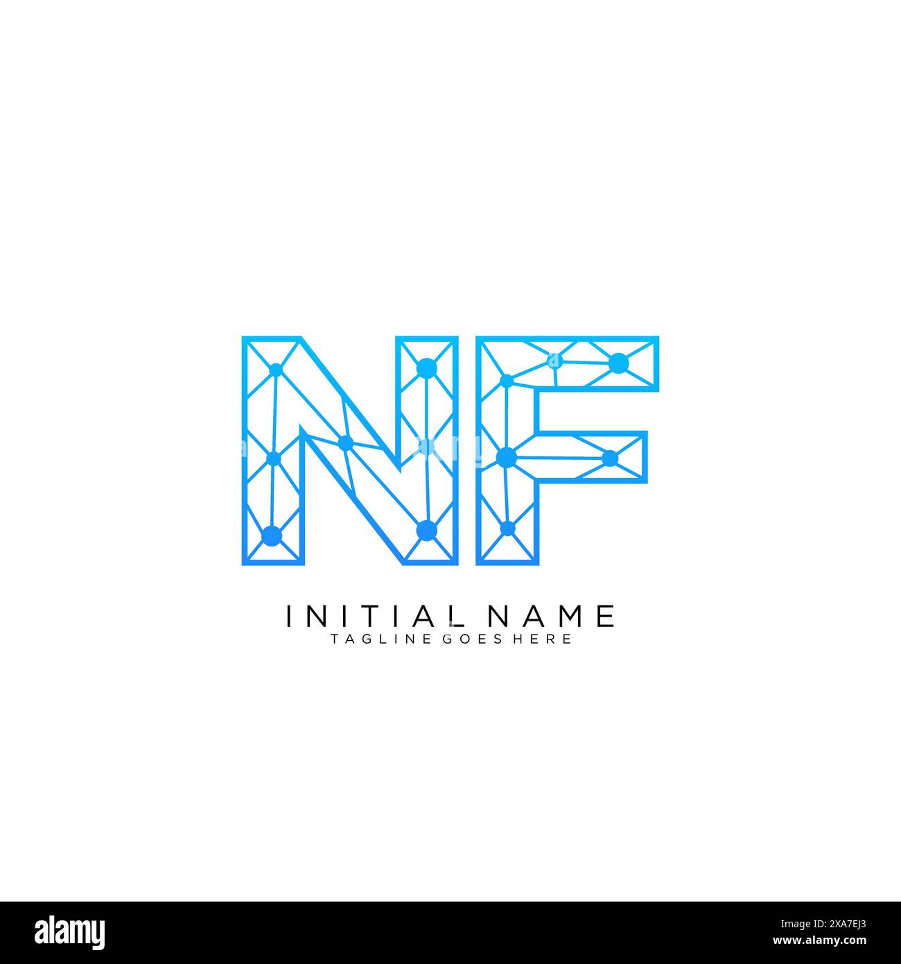 Nf logo concept design hi-res stock photography and images - Alamy