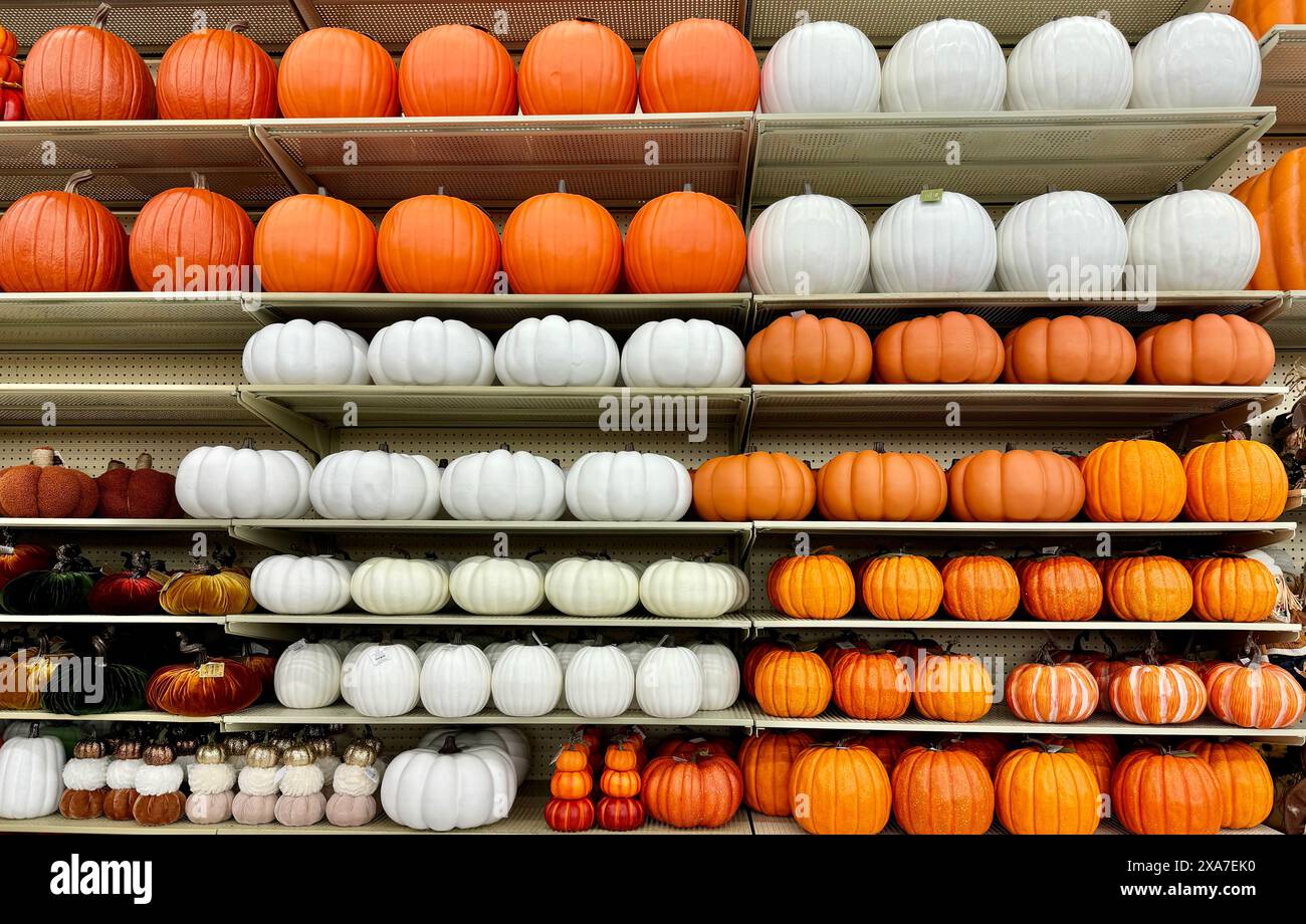 A store display featuring a variety of pumpkins Stock Photo - Alamy