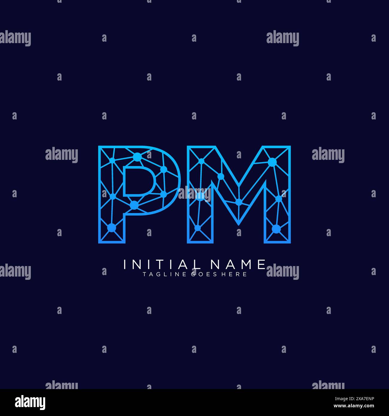 Pm logo design hi-res stock photography and images - Alamy