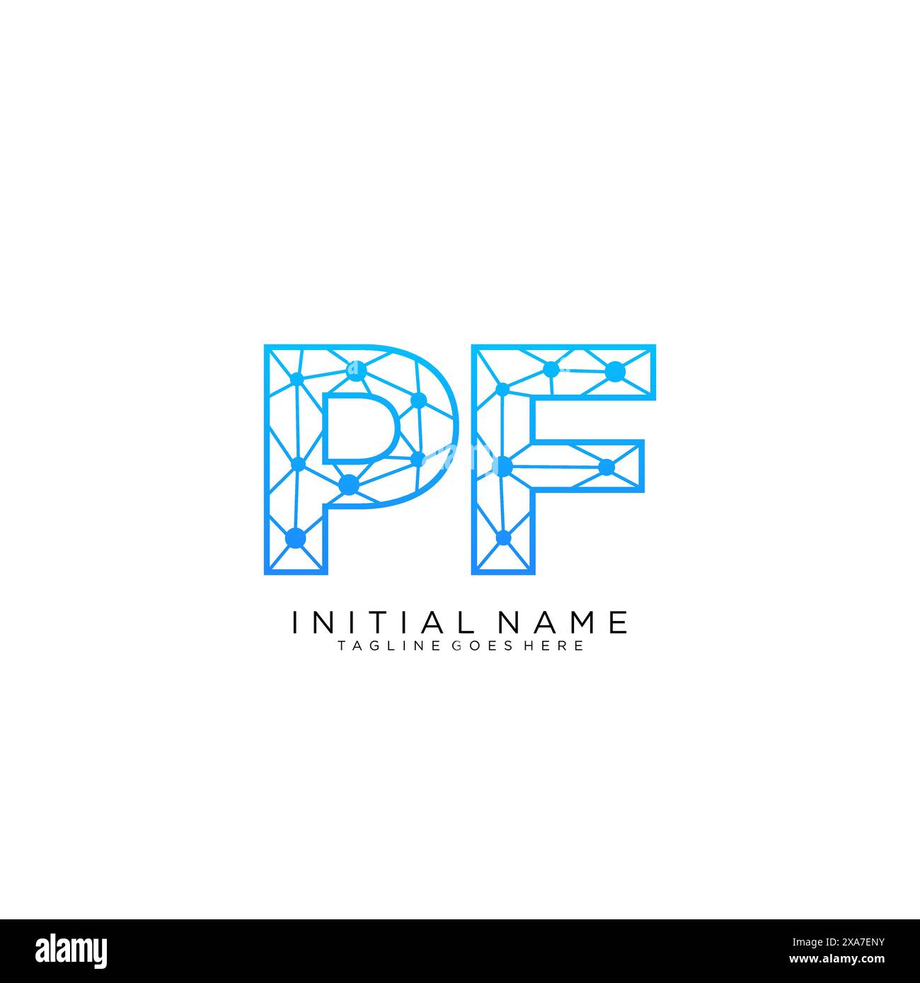 Pf logo design Stock Vector Images - Alamy