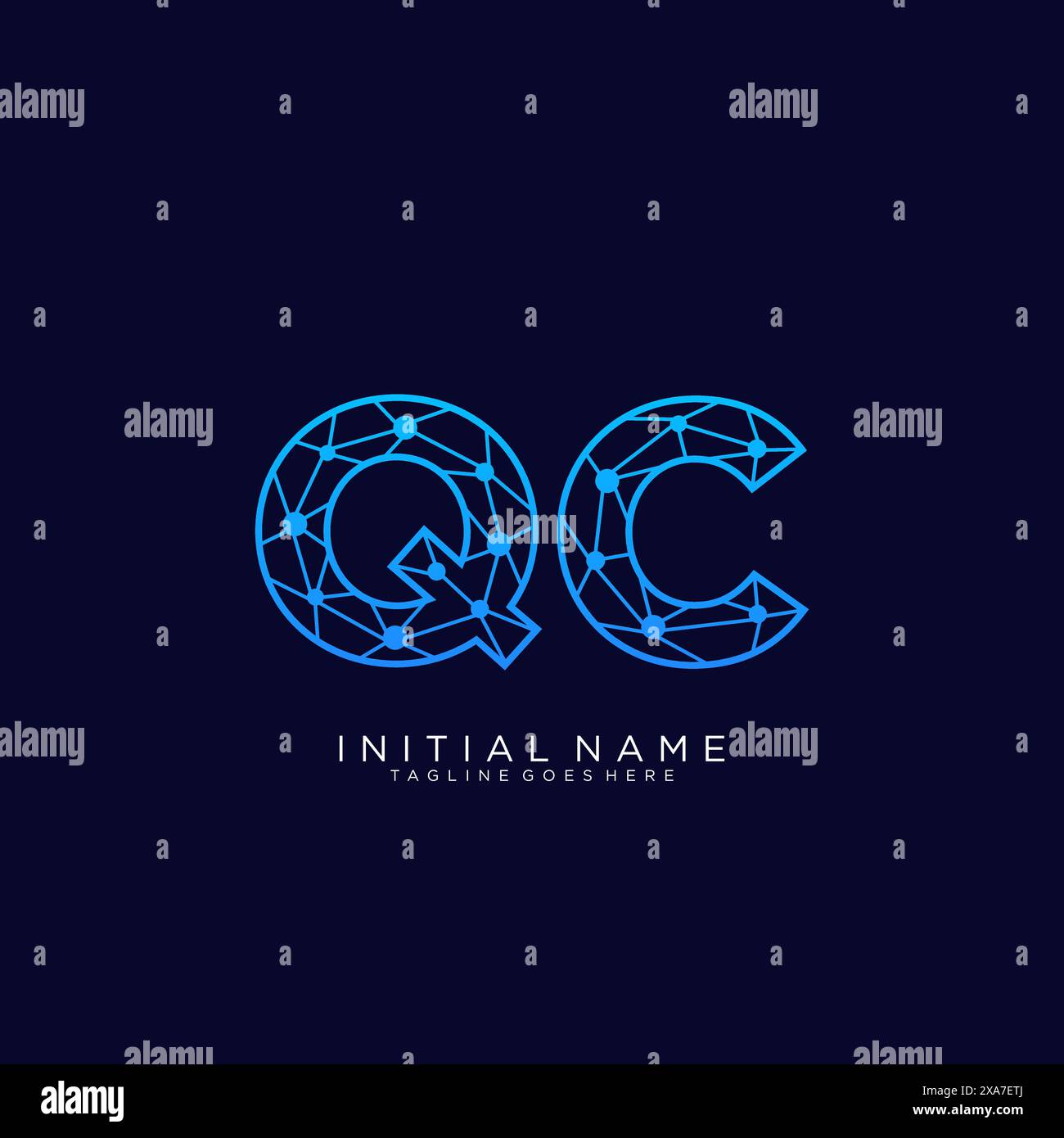 QC tech logo icon design template Stock Vector Image & Art - Alamy