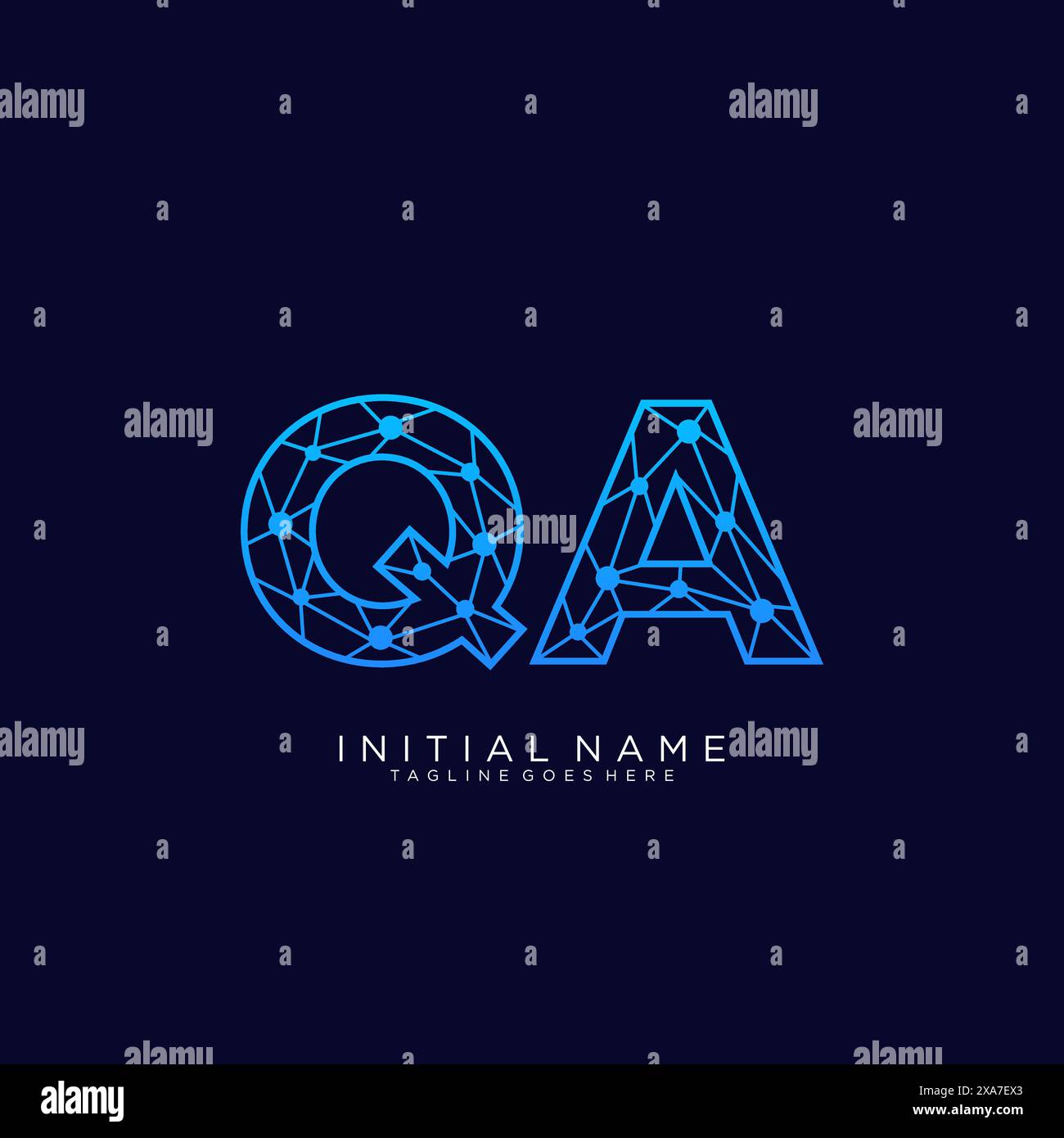 QA tech logo icon design template Stock Vector Image & Art - Alamy