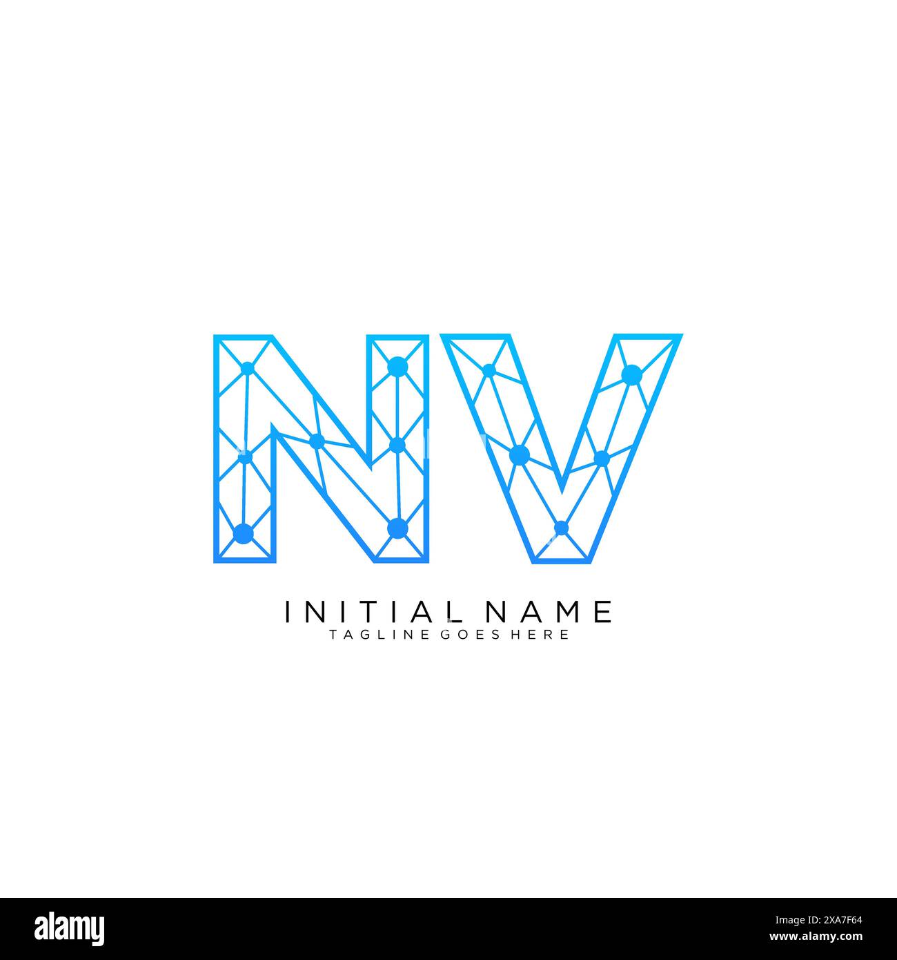 NV tech logo icon design template Stock Vector Image & Art - Alamy