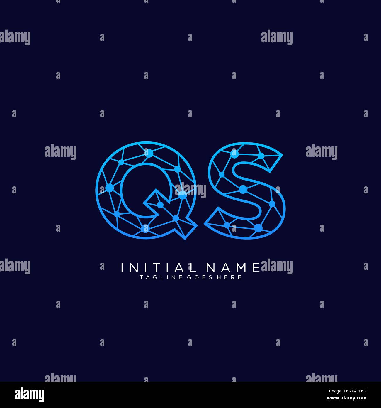 QS tech logo icon design template Stock Vector Image & Art - Alamy