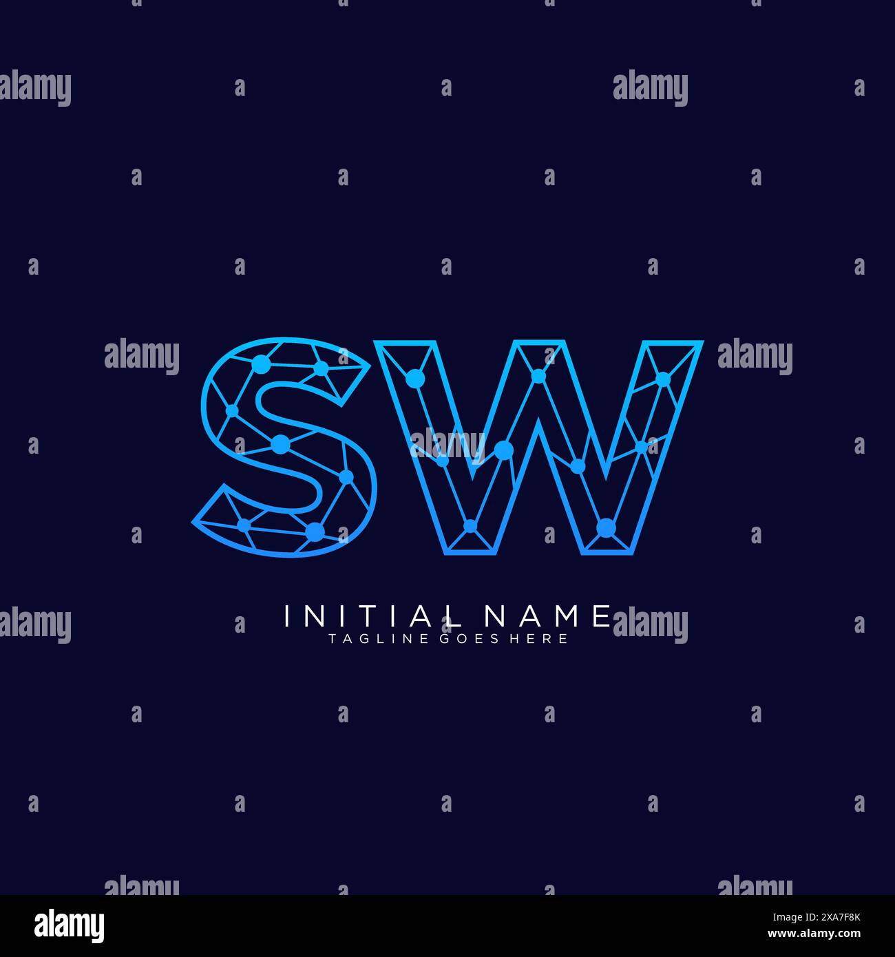 SW tech logo icon design template Stock Vector Image & Art - Alamy