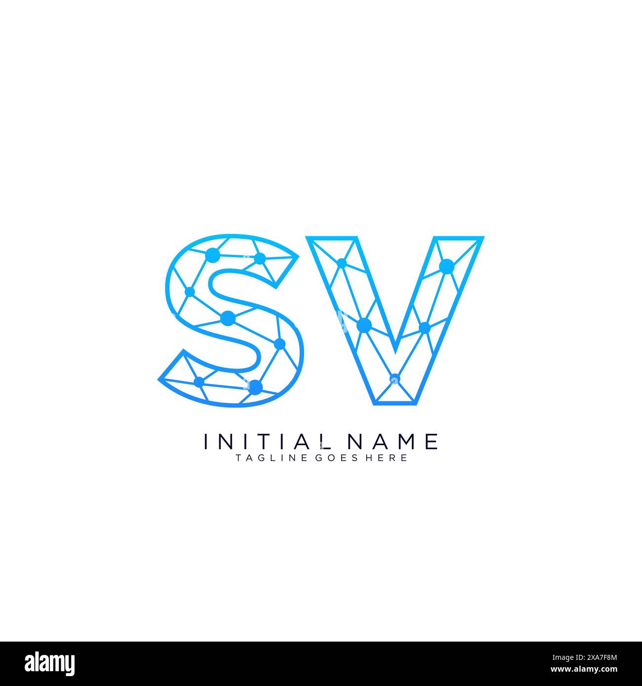 Sv logo design hi-res stock photography and images - Alamy