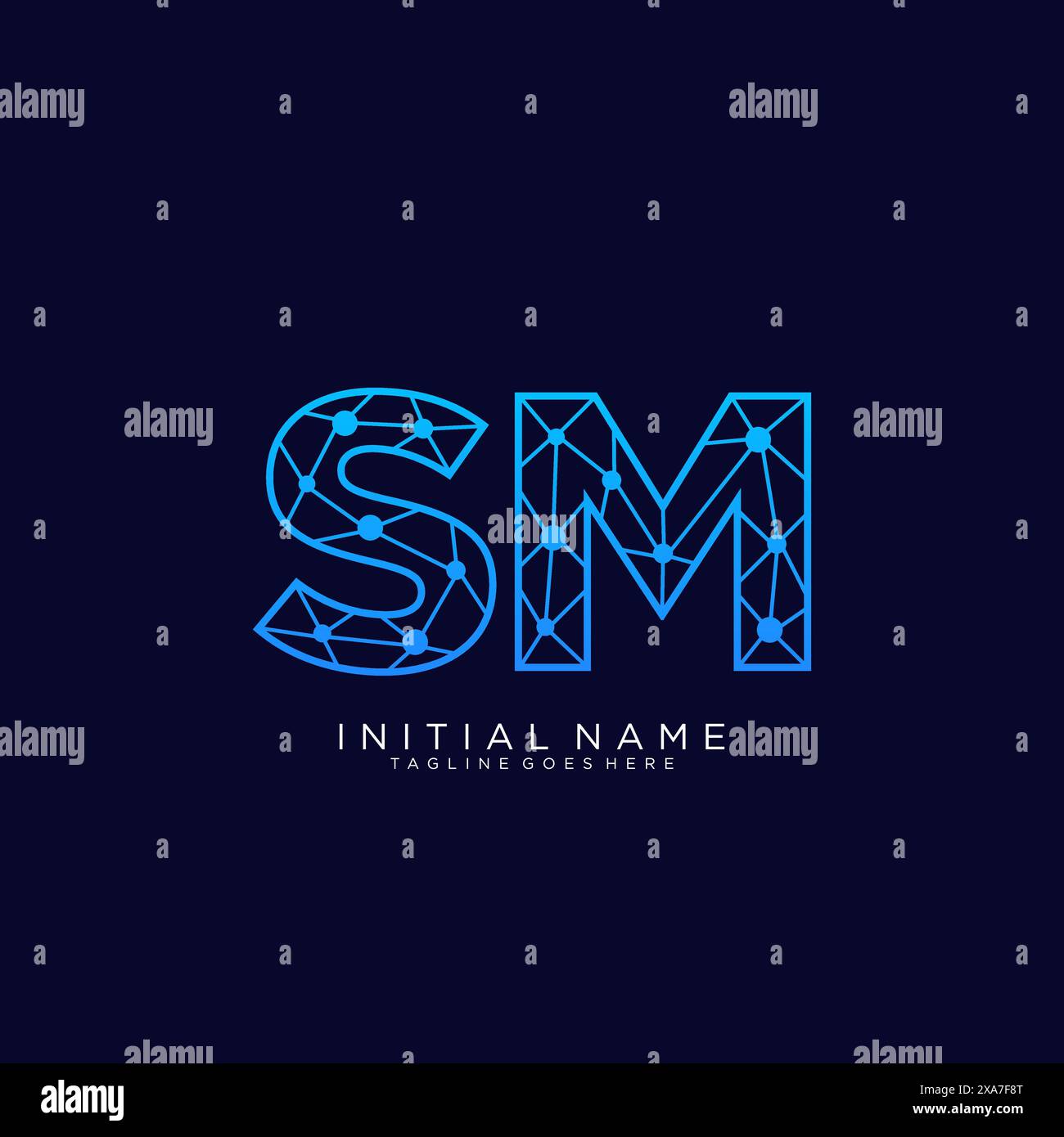 Sm logo design hi-res stock photography and images - Alamy