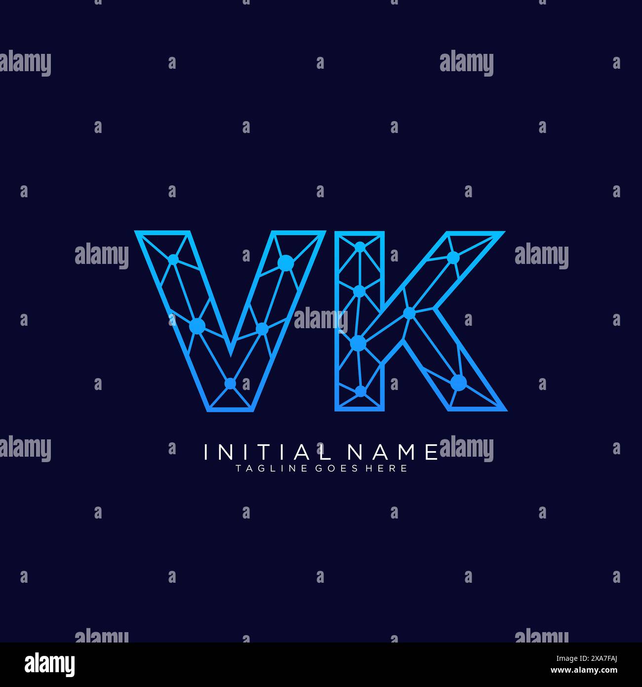 Vk logo design Stock Vector Images - Alamy