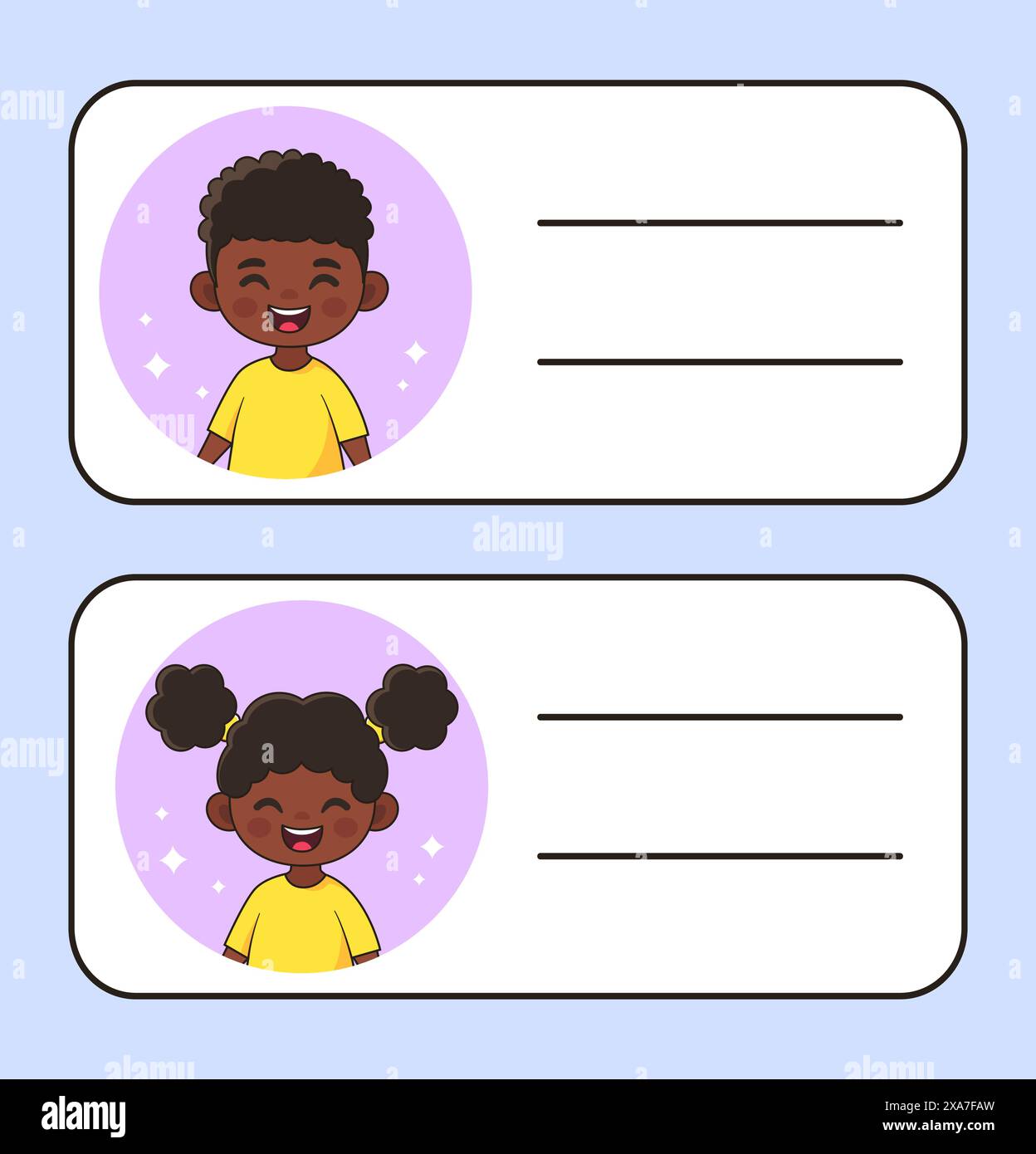 Children tags for print design. Isolated vector Stock Vector Image ...