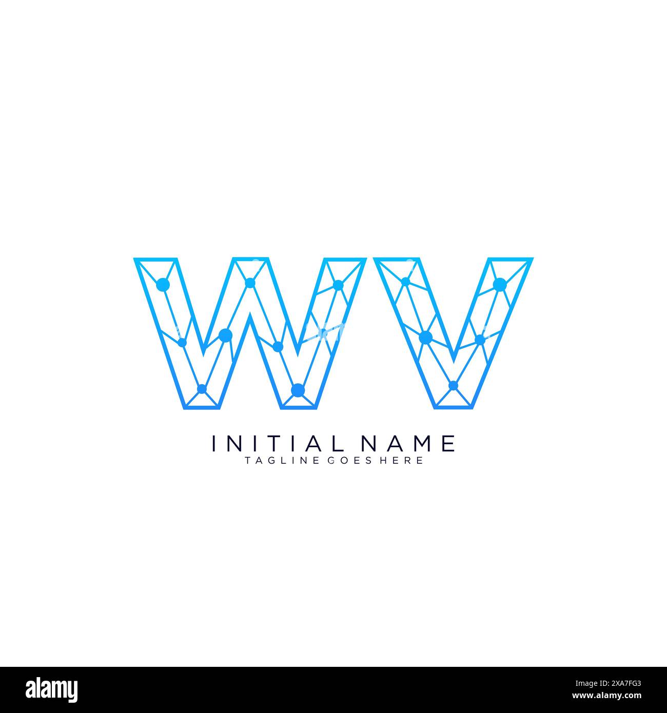 Wv logo design Stock Vector Images - Alamy