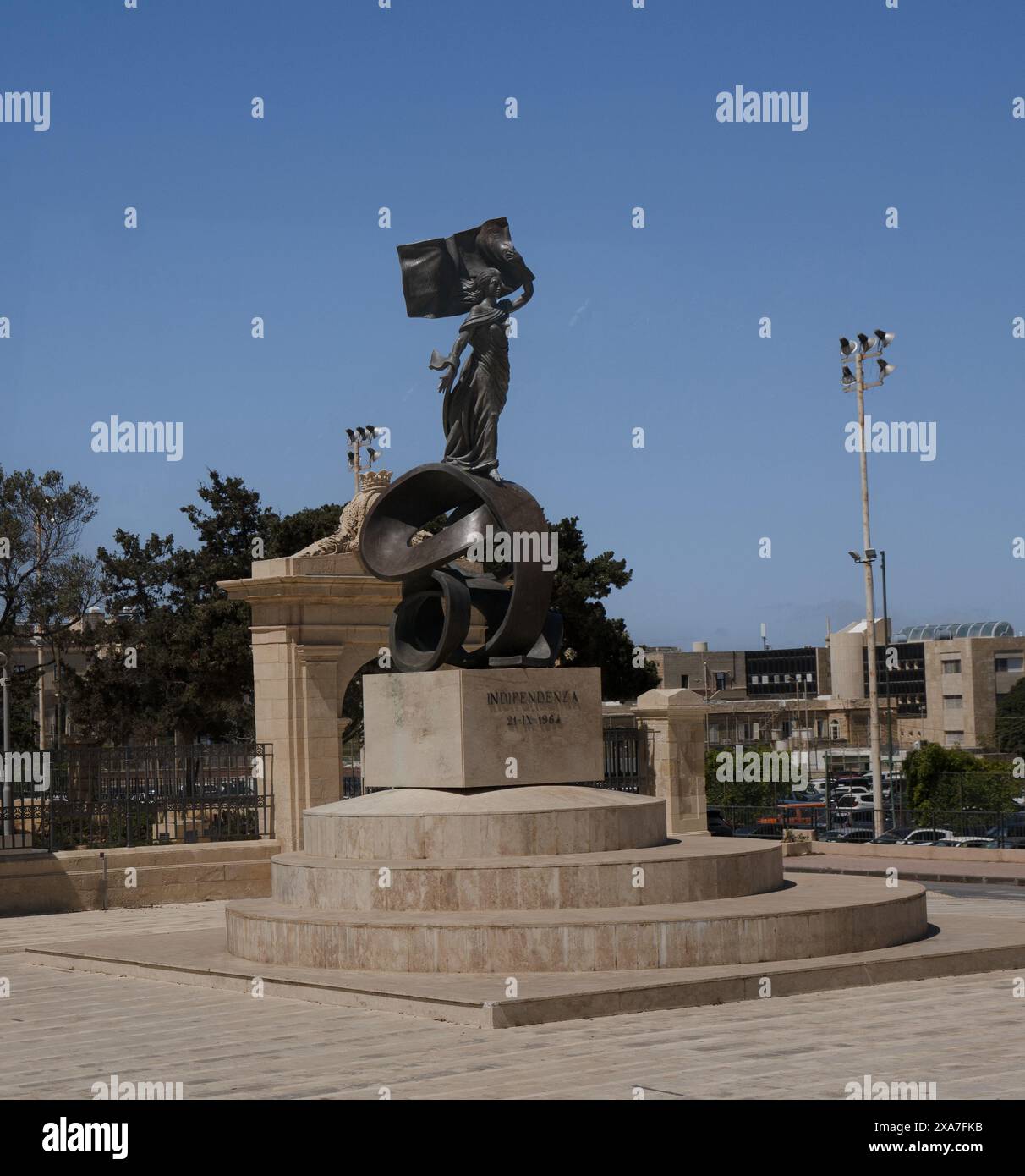 A giant statue stands on a marble pedestal Stock Photo - Alamy