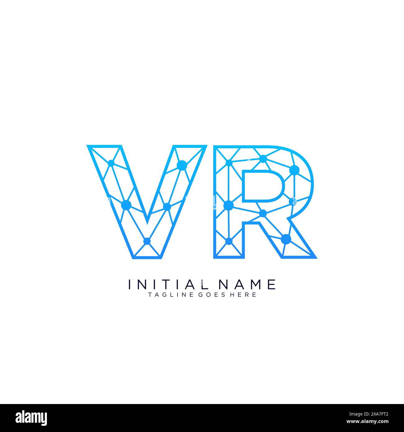 Vr logo company template Cut Out Stock Images & Pictures - Alamy