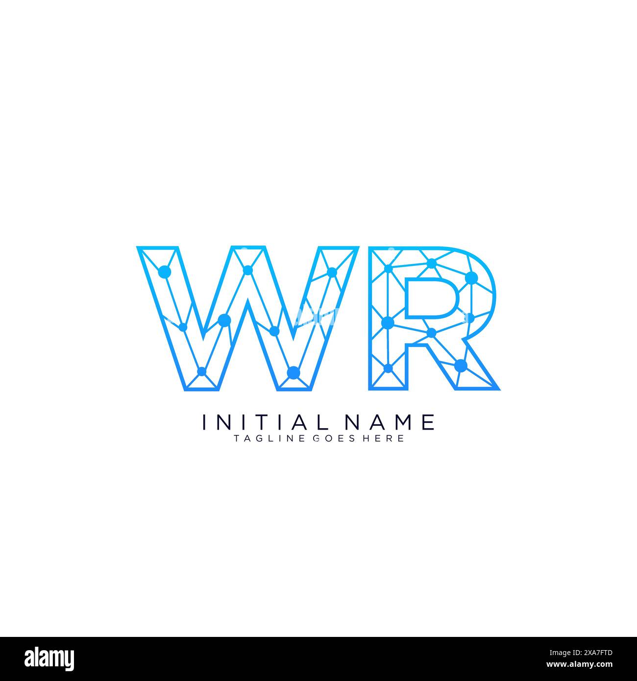 Wr logo design Stock Vector Images - Alamy